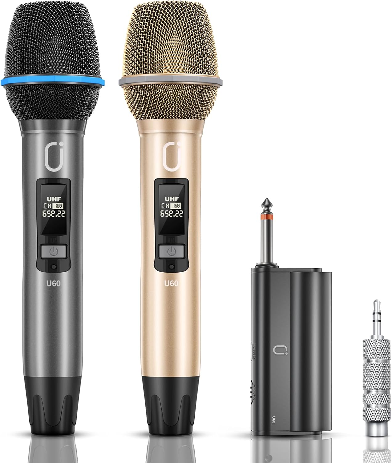Amazon.com: HWWR Wireless Microphones Handheld 2 Pack: Rechargeable ...