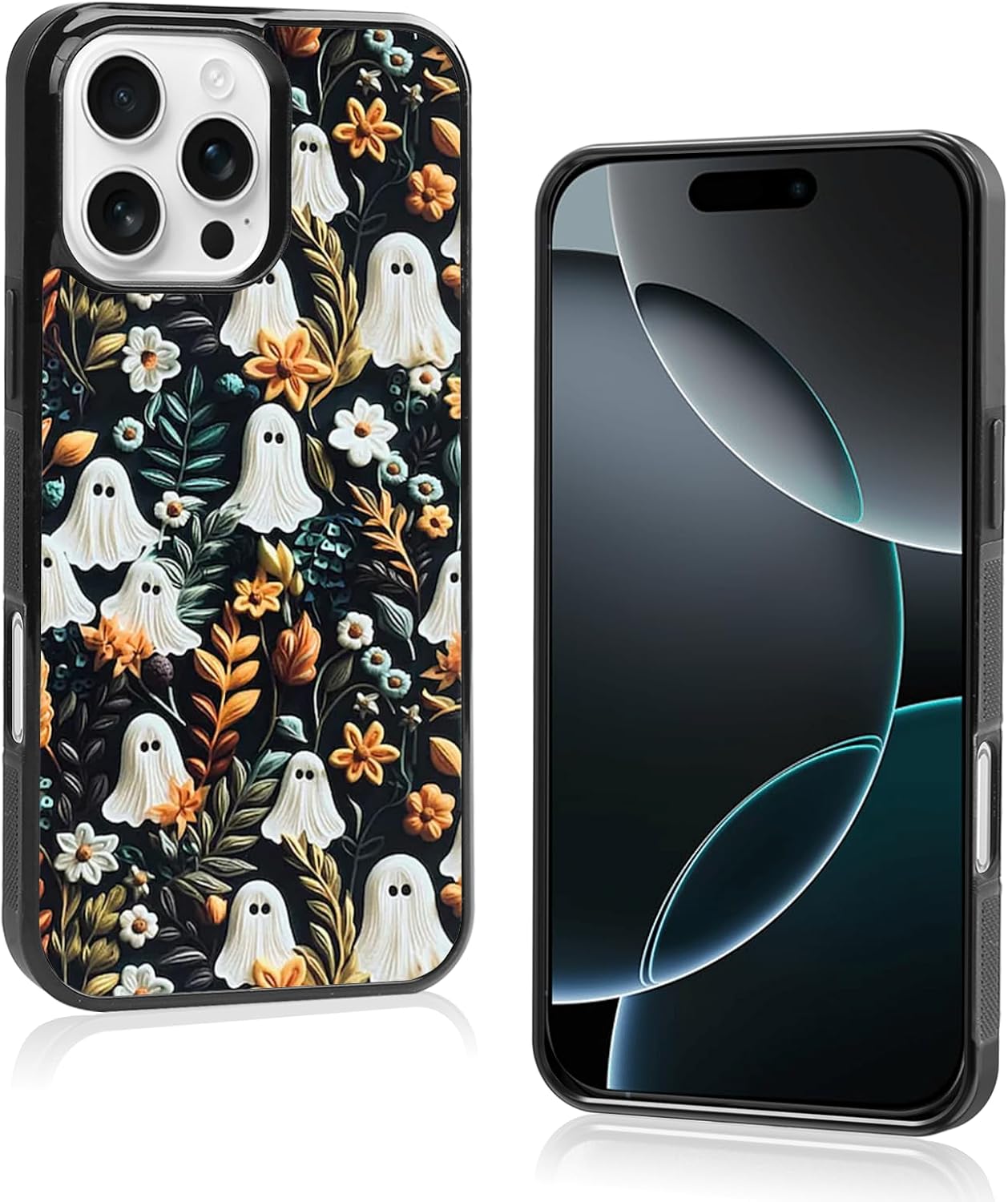 Amazon.com: Cute Small Spooky Halloween Ghost Phone Case, Flower Ghost ...