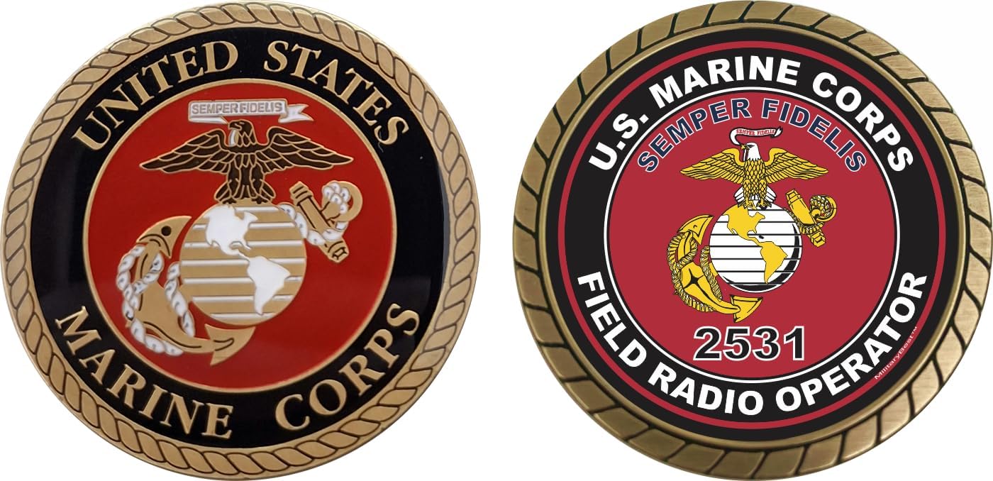 Amazon.com: U.S.M.C. MOS 2531 Field Radio Operator Challenge Coin ...