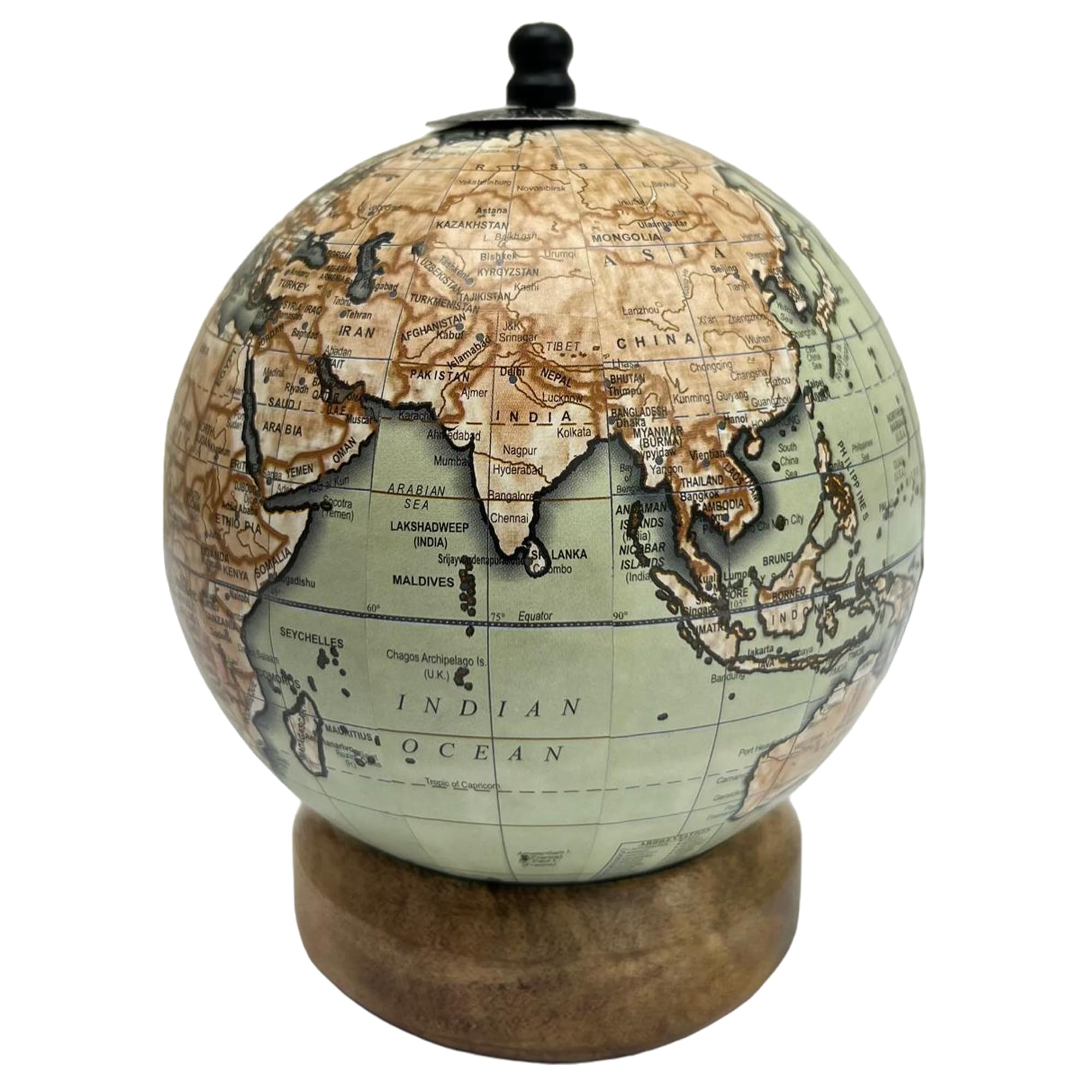 Desk-Sized Globe on Wooden Base | Classic Desktop Decor : Amazon.co.uk ...