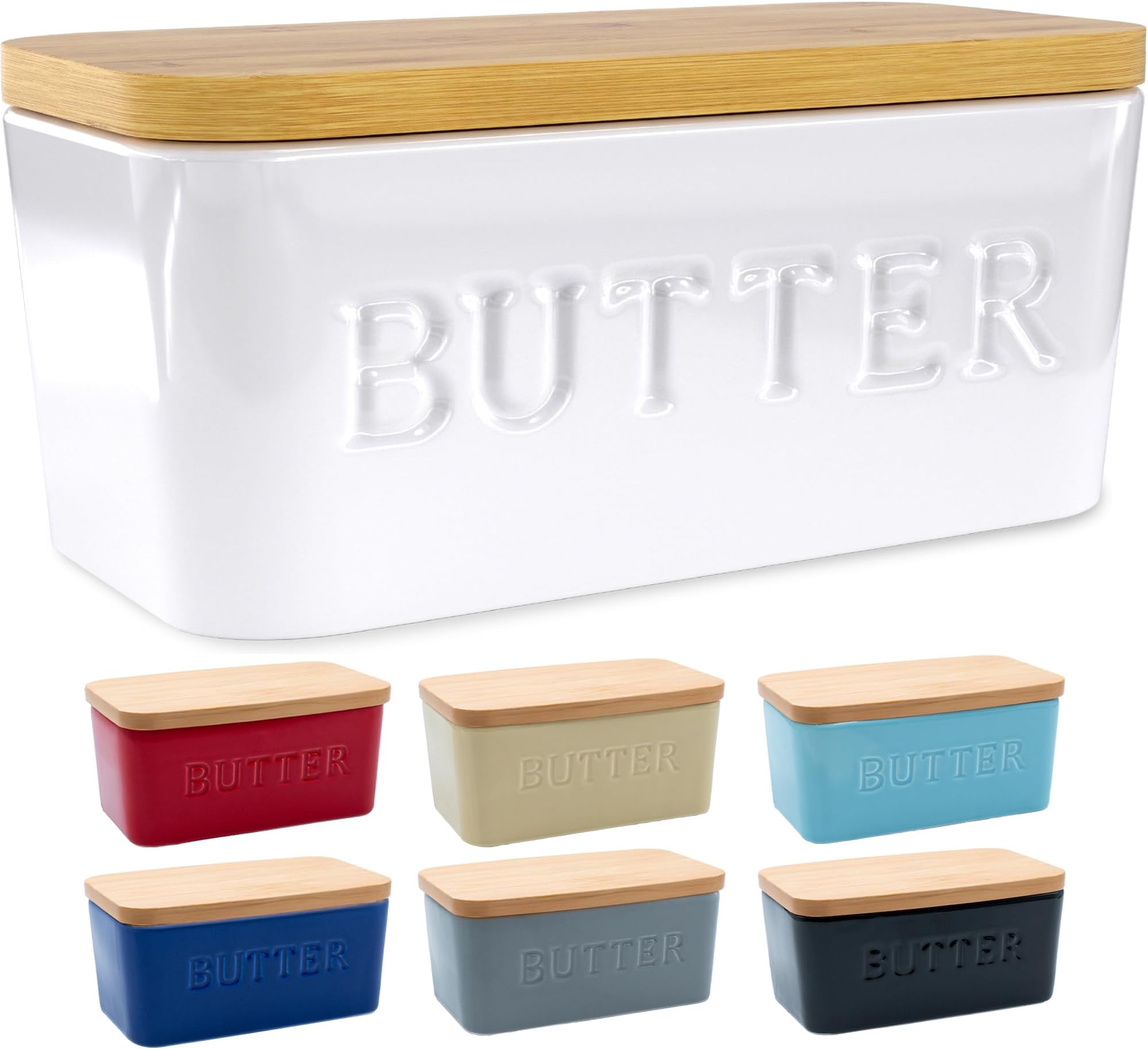 Amazon.com | Butter Dish with Lid, ALELION Large Ceramic Butter Dish ...