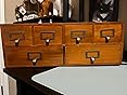 Amazon.com: 6-Drawer Vintage Desk Organizer Classic Brown Wood Storage ...