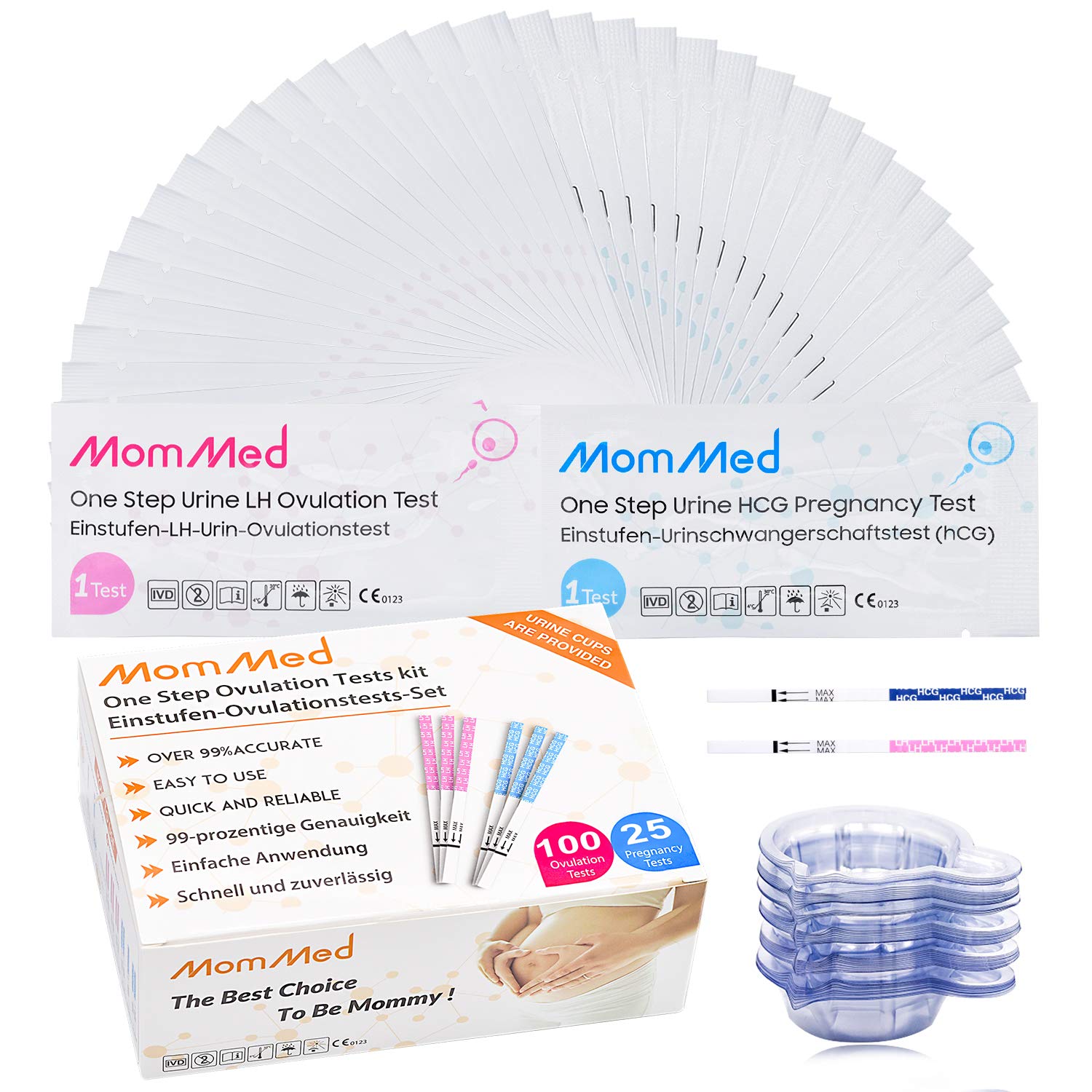 Snapklik.com : MomMed Ovulation Predictor Kit (HCG25-LH100)