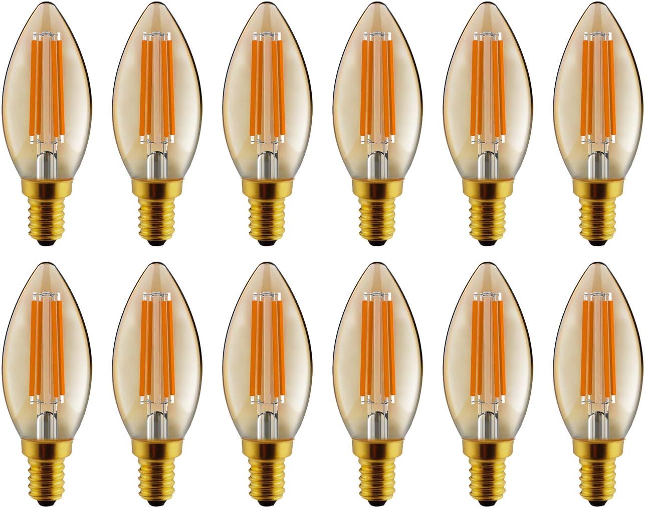 helloify B11 Dimmable Vintage LED Edison Candelabra Bulb, 60W ...
