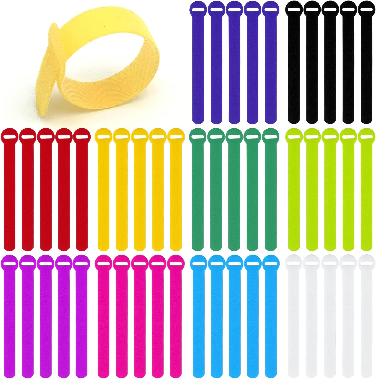 Amazon.com: 150 PCS Fastening Cable Ties Reusable, Multi-purpose 8 in ...