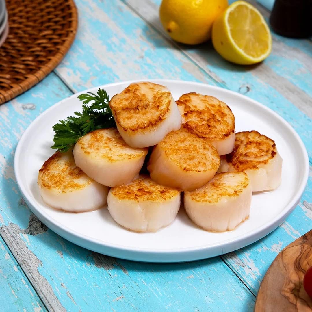 Amazon.com: Frozen Scallop Adductor - Size U10 - 5lbs : Grocery ...