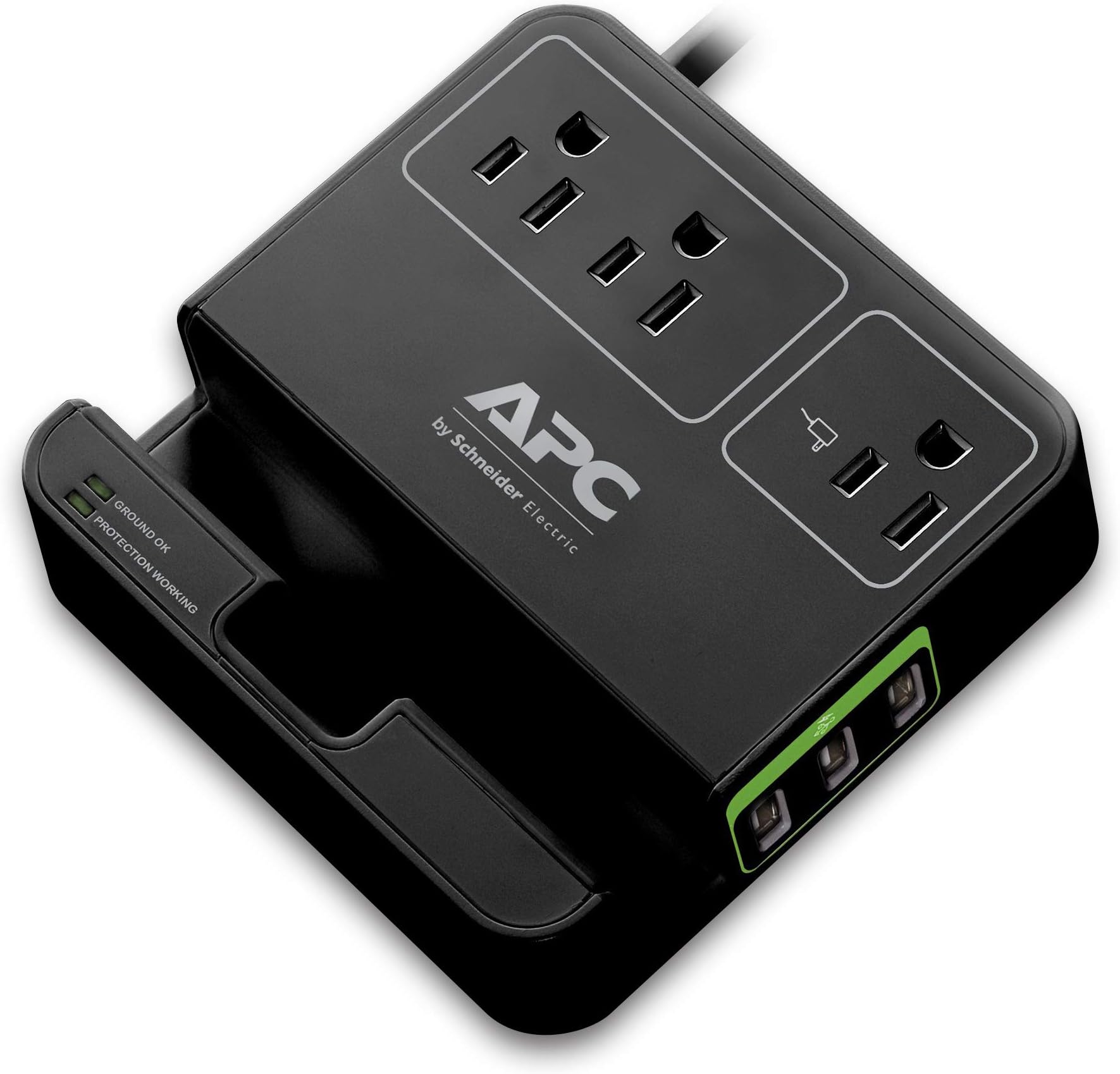 Amazon.com: APC 3-Outlet Surge Protector 1080 Joule with 3 USB Charging ...