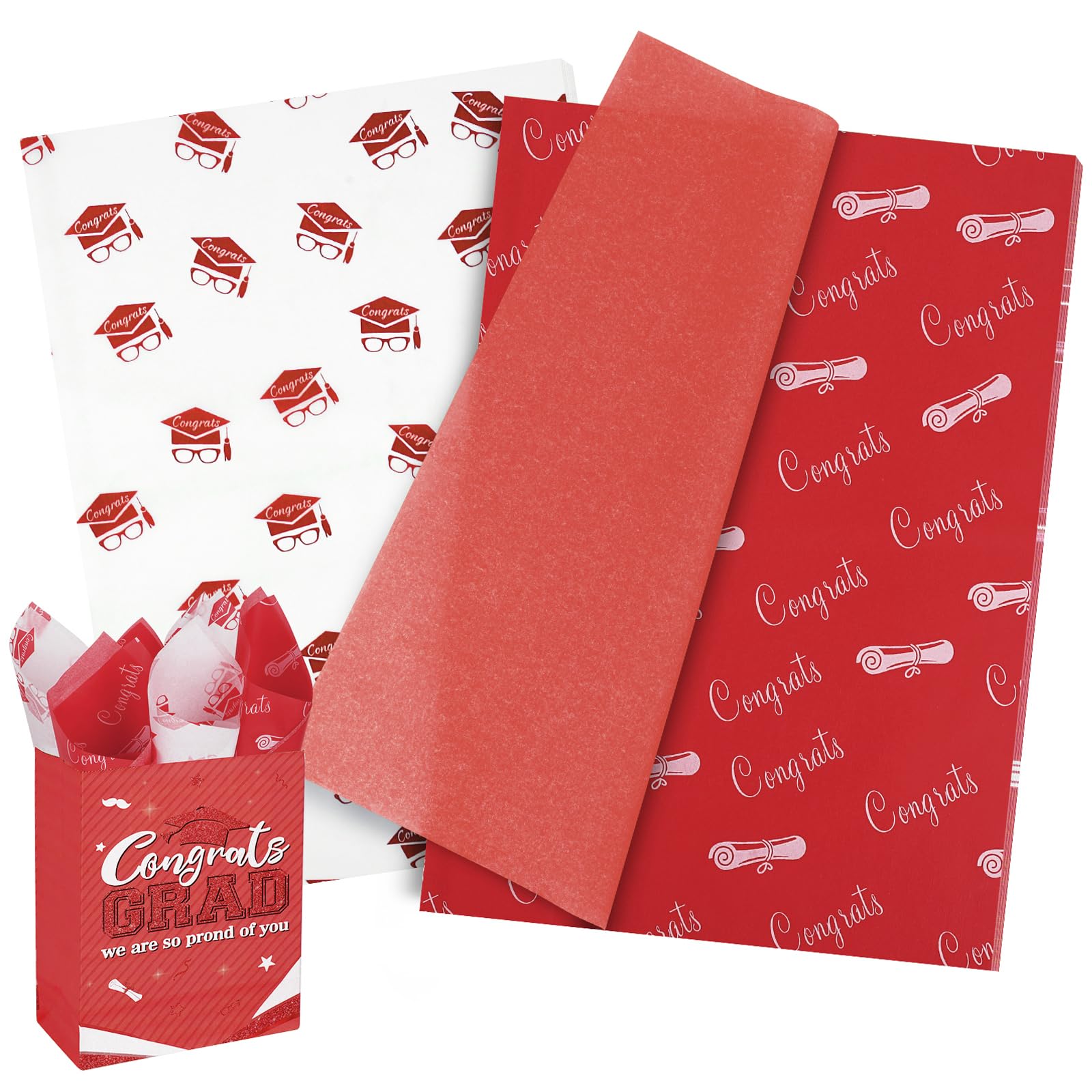 Amazon.com: 100 Sheets 2024 Graduation Tissue Paper for Gift Wrapping ...