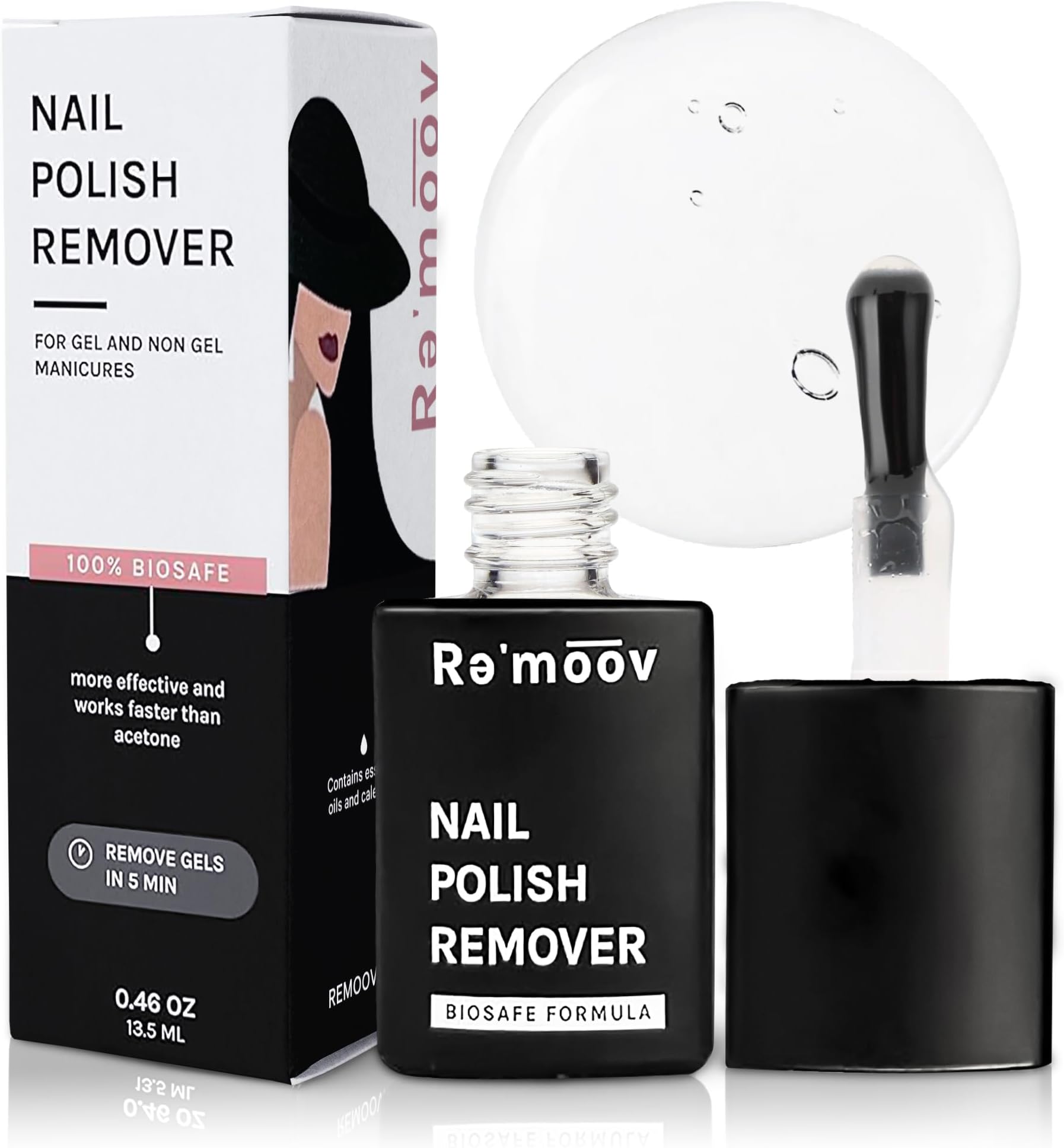 Amazon.com : Remoov Fast-Acting Nail Polish Remover Acetone Free ...