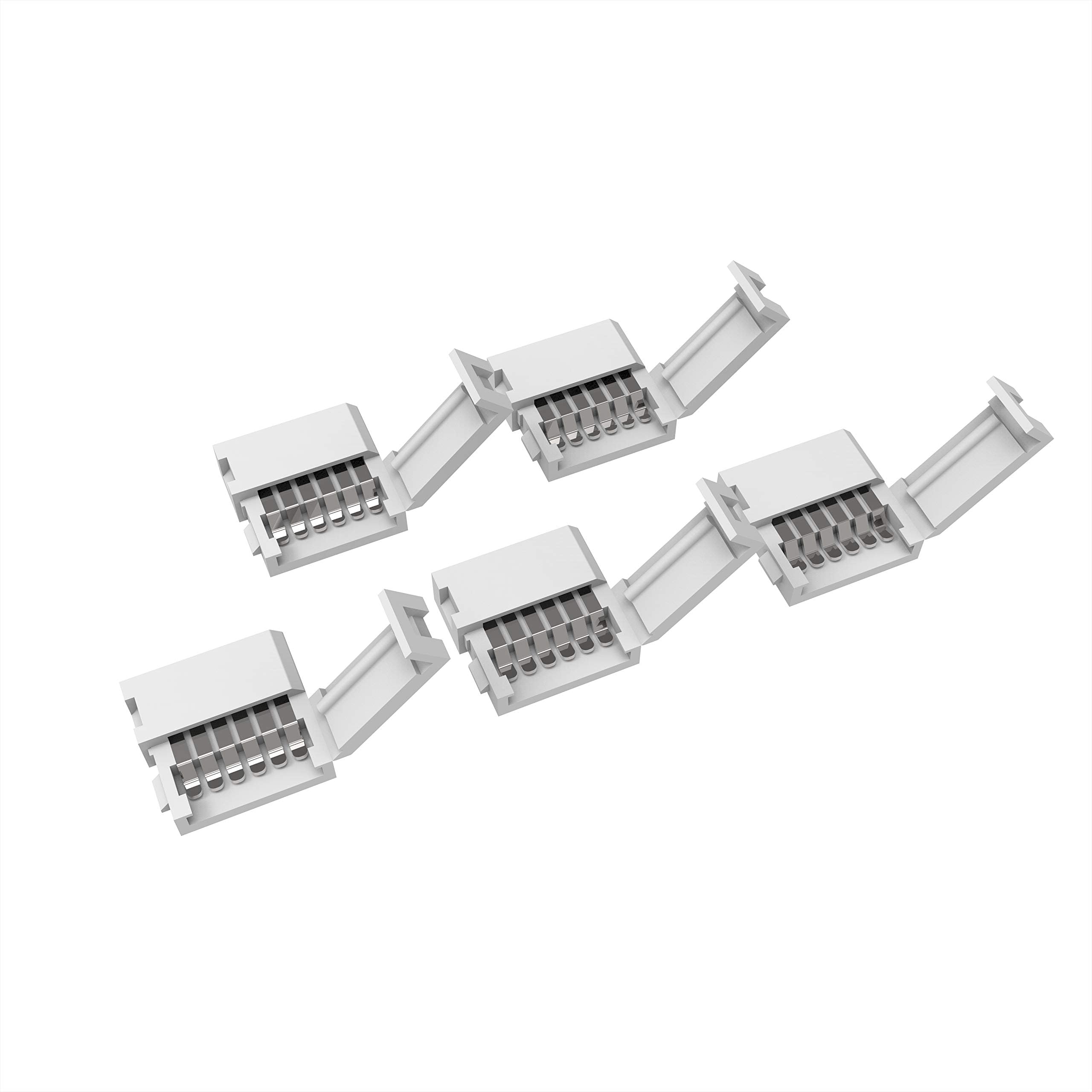 trooplex 6 Pin Verbinder 12 mm 5 Stück LED Streifen Verbinder Strip ...