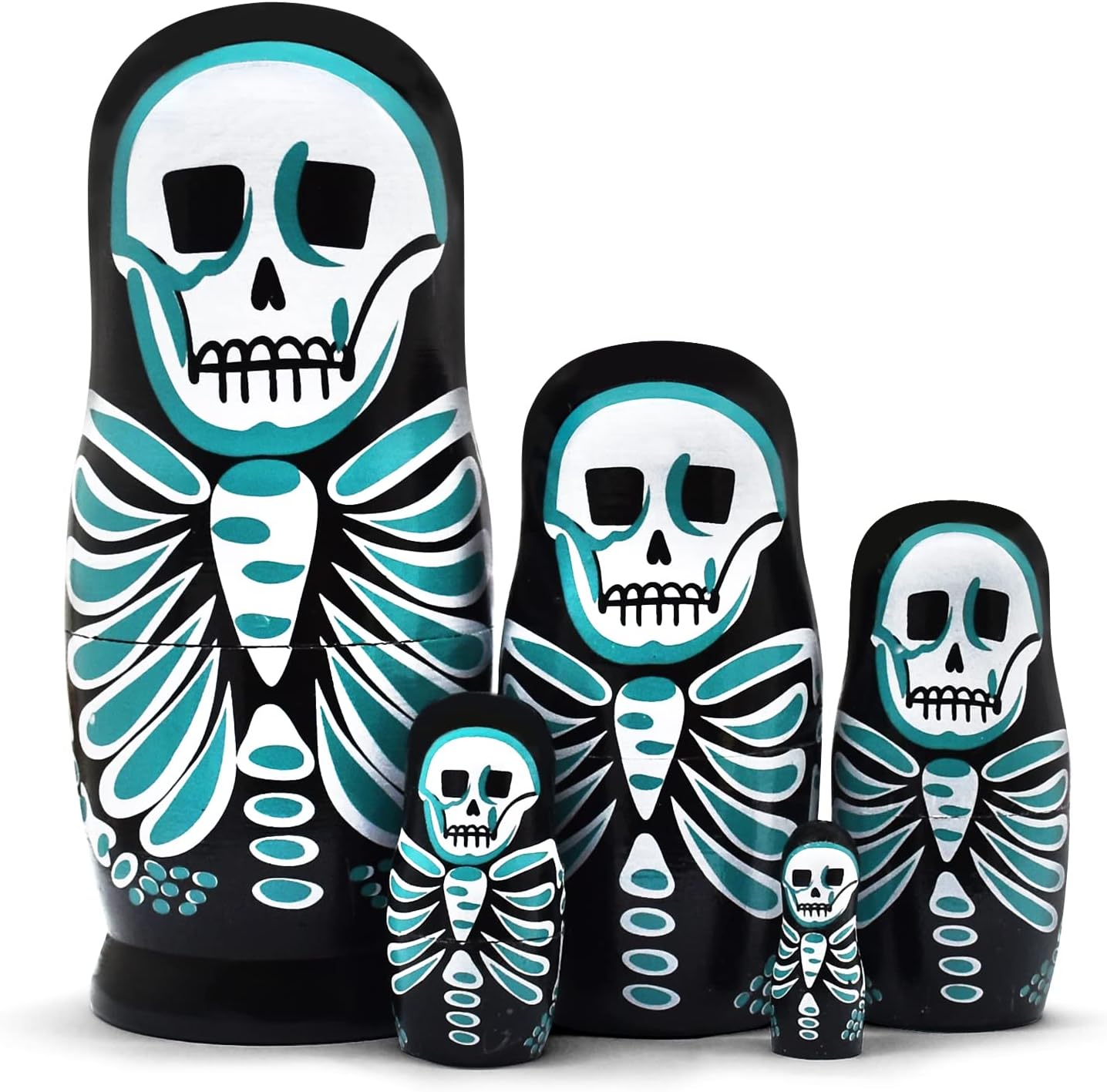 Amazon.com: Nesting Dolls Wooden Russian Skull Matryoshka Dolls Gift ...