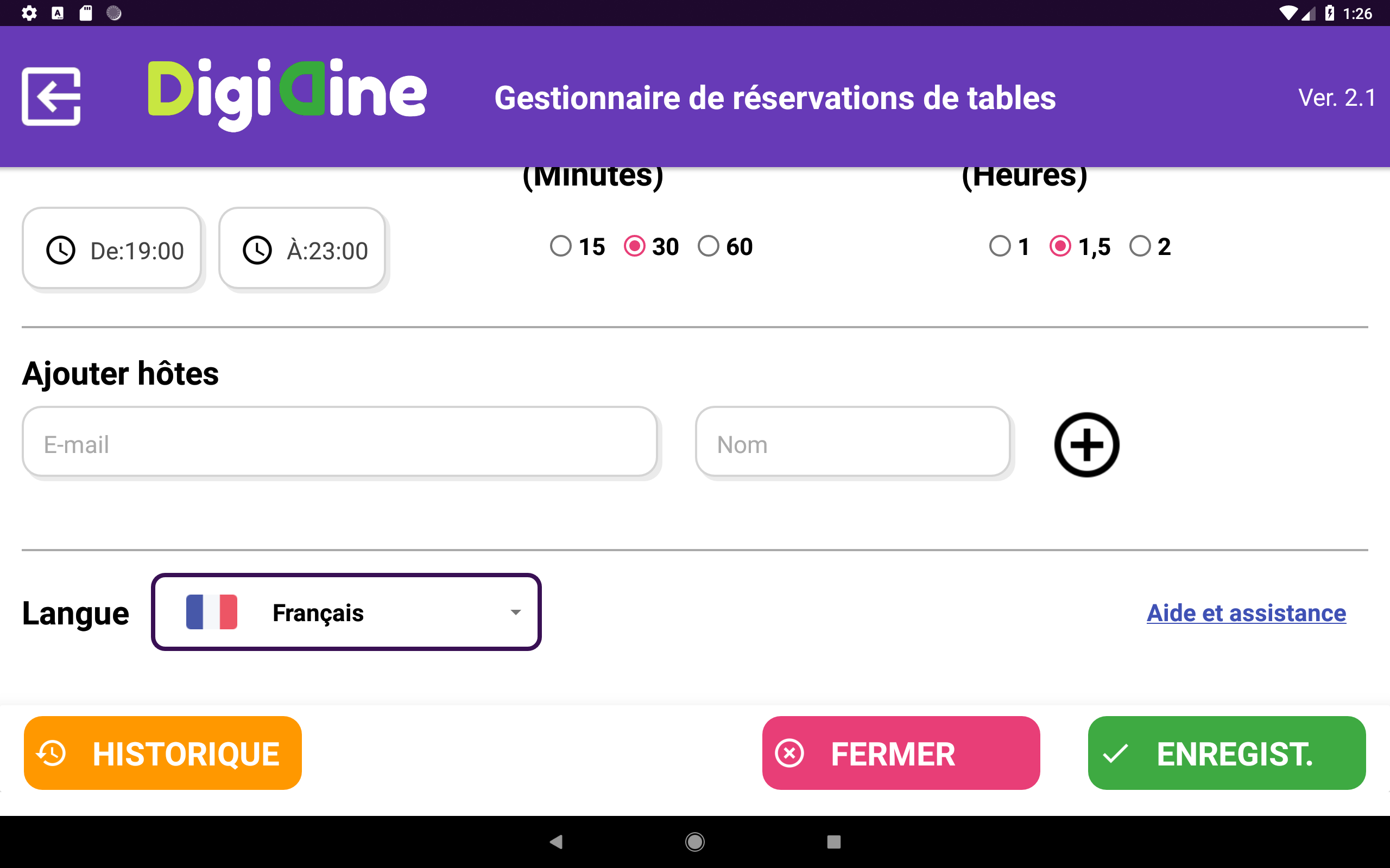 Appli de gestion de réservations et de tables pour restaurants (par DigiDine.com) - Application ...