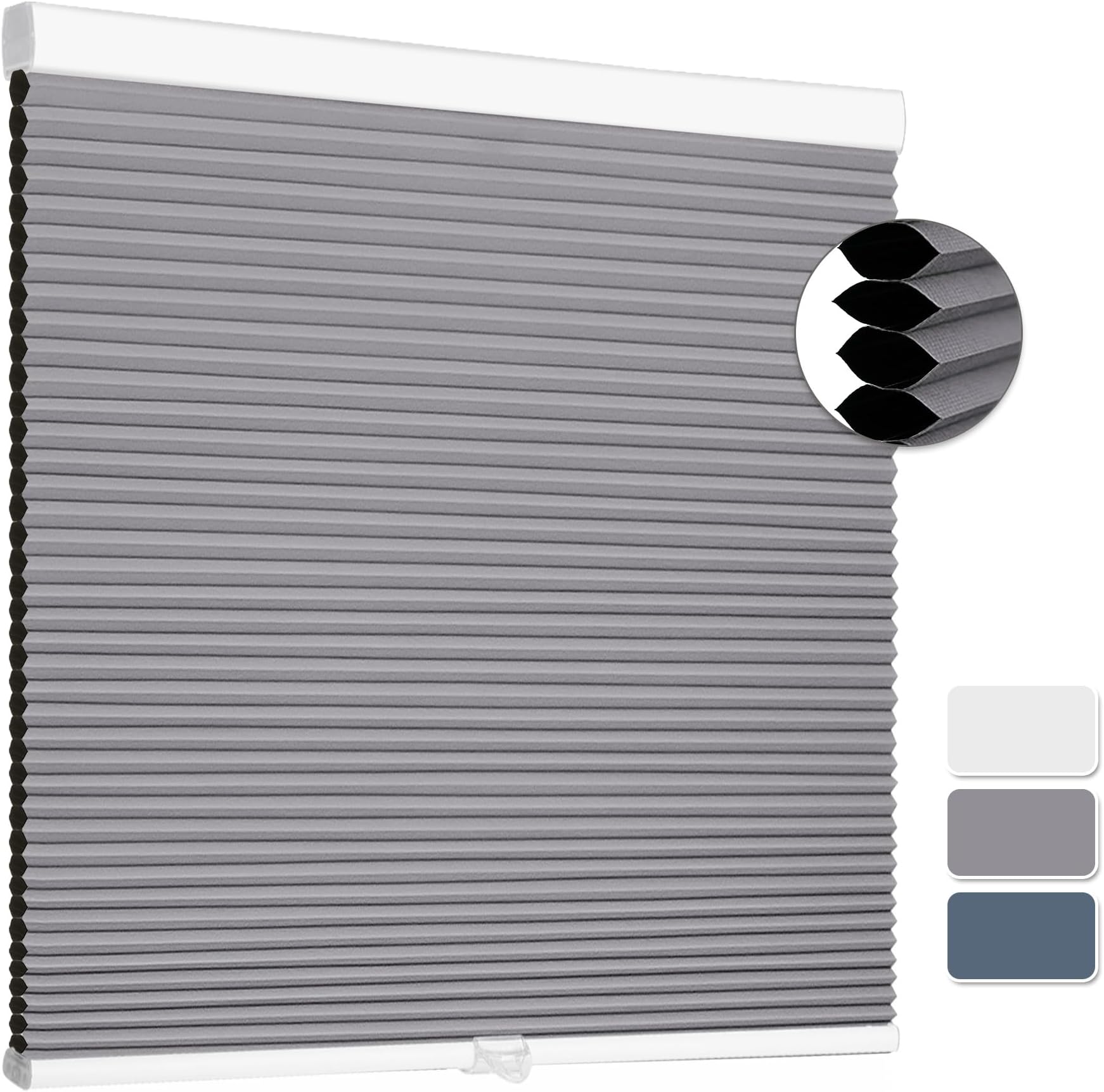 Amazon.com: HOMEDEMO Blackout Cellular Shades Cordless, Honeycomb ...