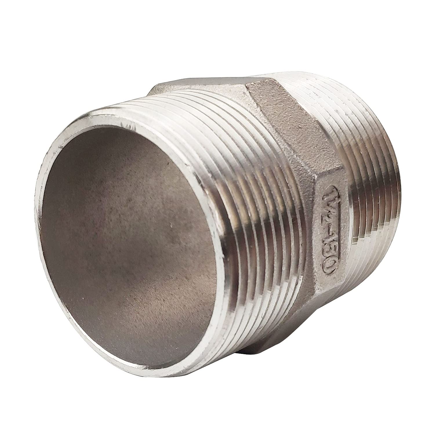 Snapklik.com : 1-1/2" Male To Male Hex Nipple Threaded Pipe Fitting NPT ...