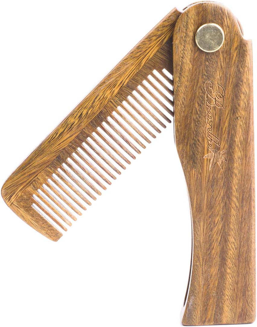 Amazon.com : Breezelike Hair and Beard Comb - Wide Tooth Sandalwood ...