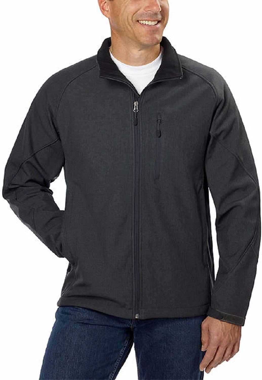 Kirkland Signature Mens 4-Way Stretch SoftShell Jacket, Dark Grey, XXL ...