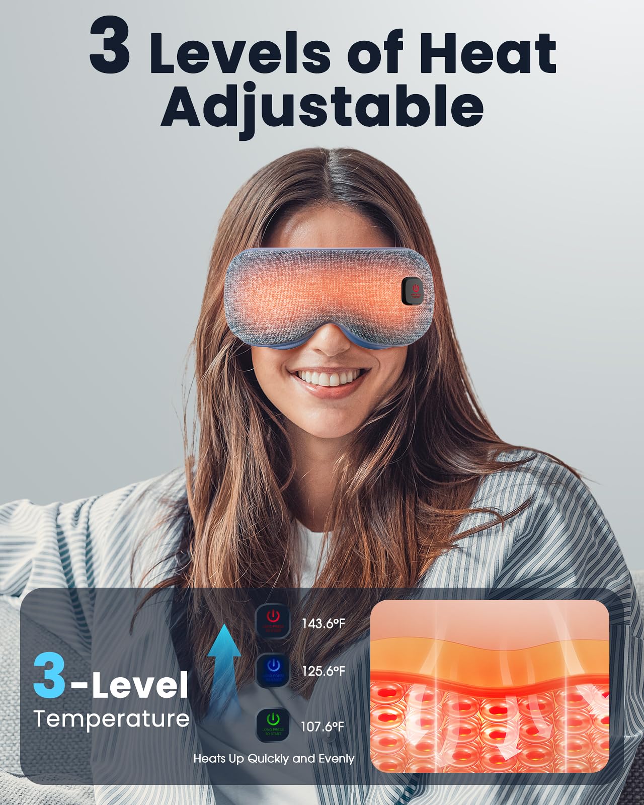 Snapklik.com : Heated Eye Mask - Cordless Eye Mask For Dry Eyes, Eye ...