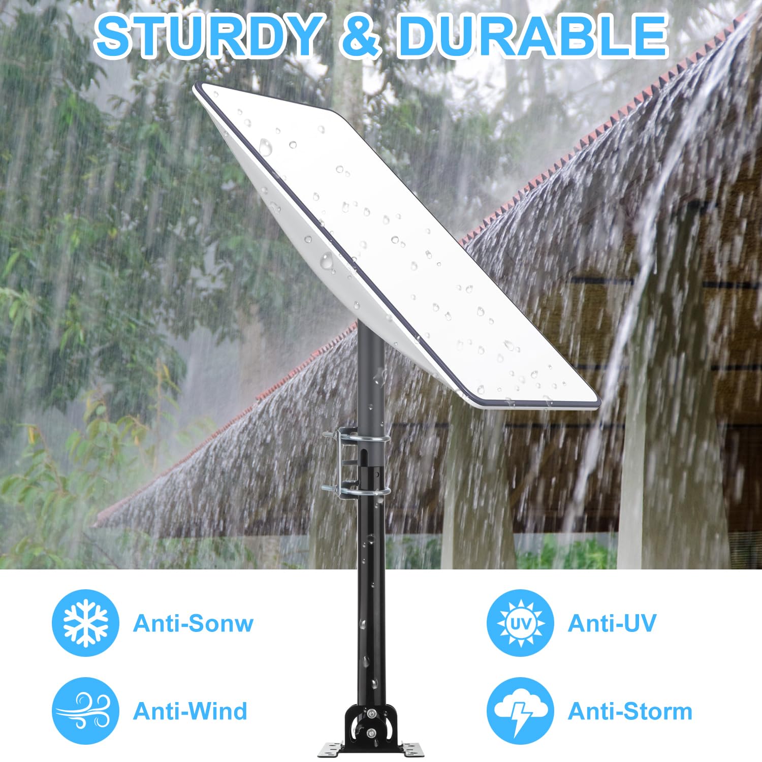 Snapklik.com : 15" Antenna Pipe Mount For Starlink Pivot Mount,Starlink ...