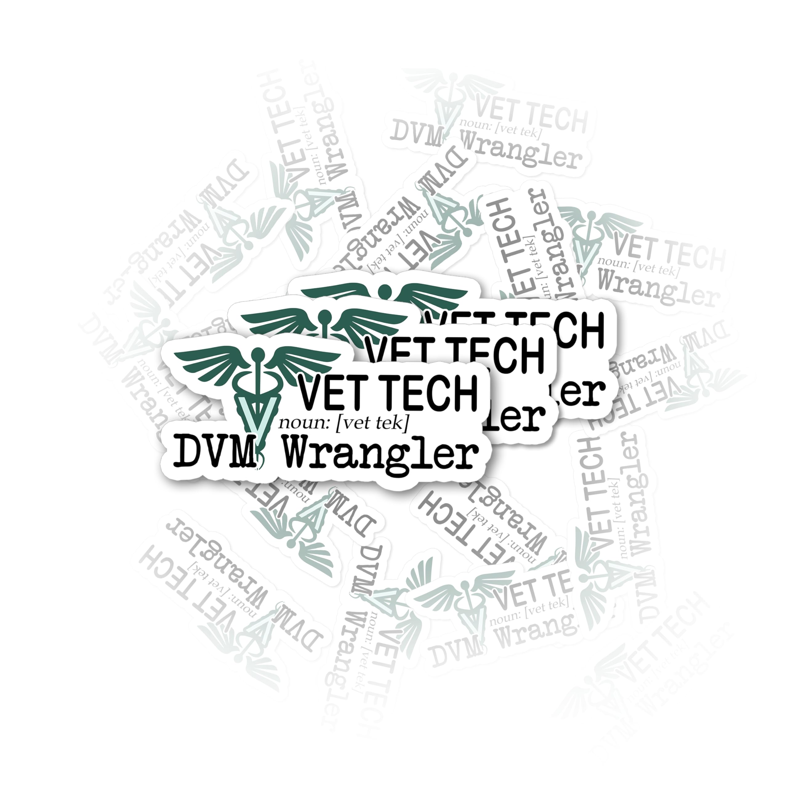 Snapklik.com : Set 3Pcs Vet Tech Definition Sticker, DVM Wrangler ...