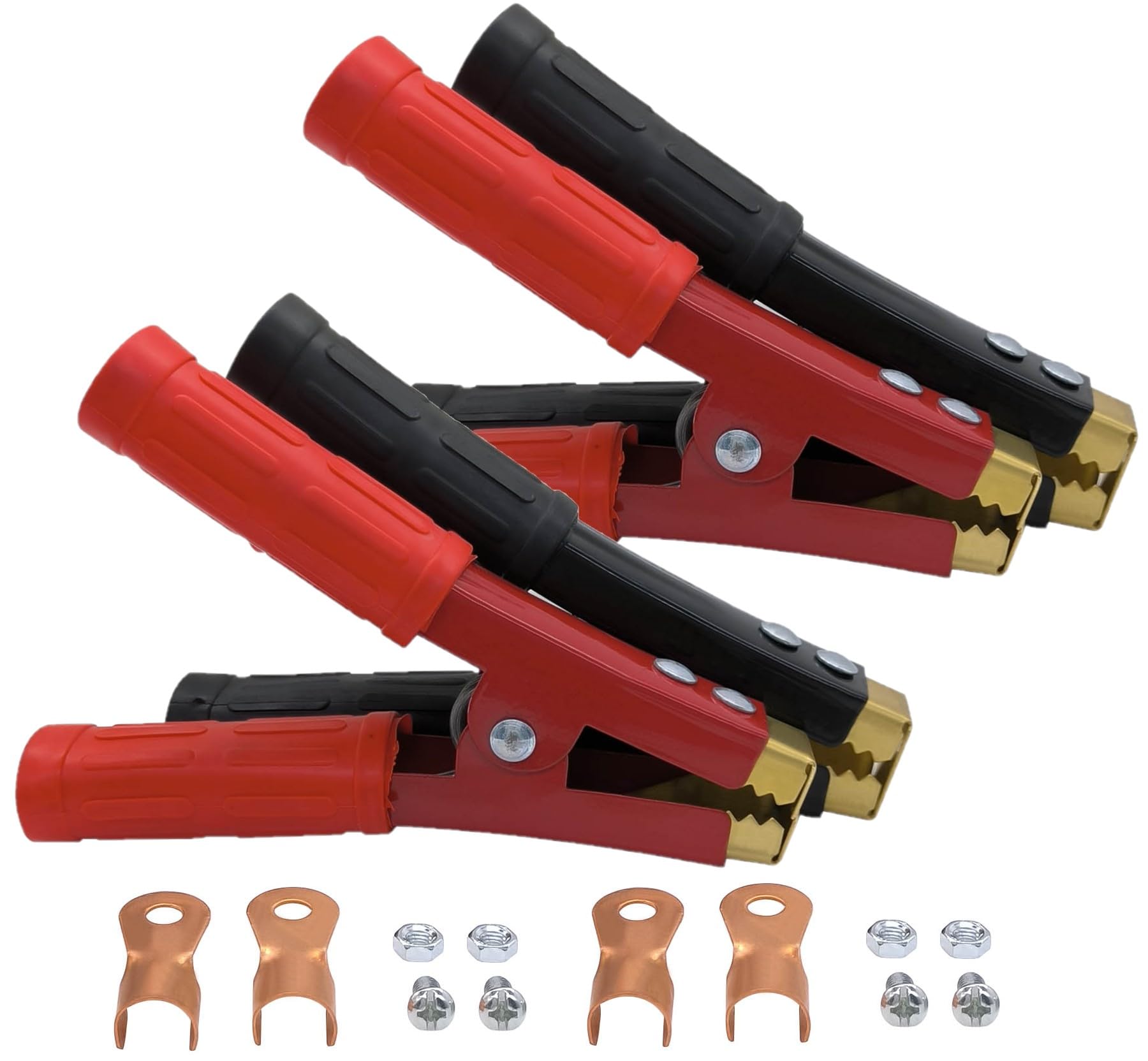 Jumper Cable Clamps Heavy Duty Battery Charger Booster 4 Pcs, Battery ...