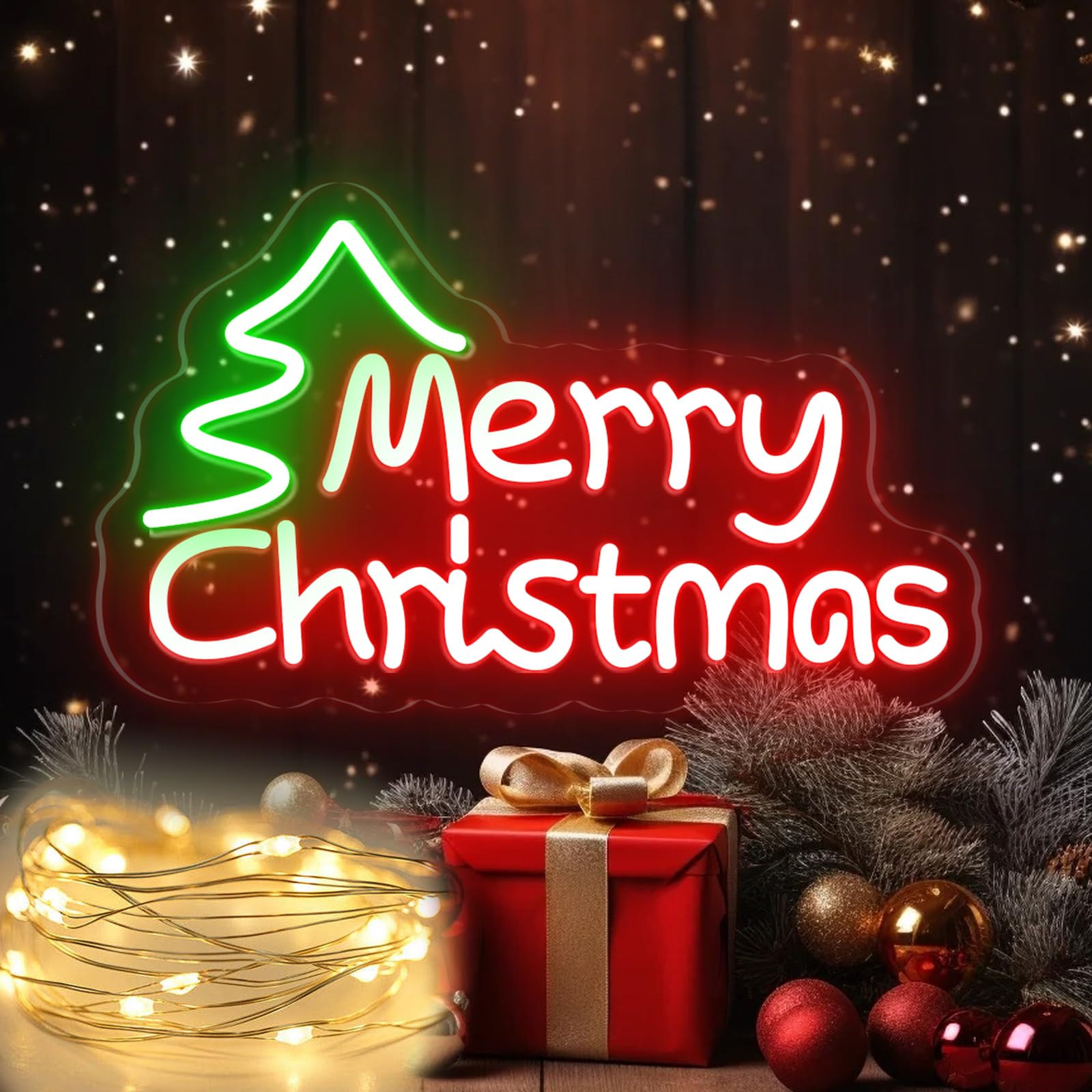 Amazon.com : Merry Christmas Neon Sign, LED Christmas Neon Light with ...