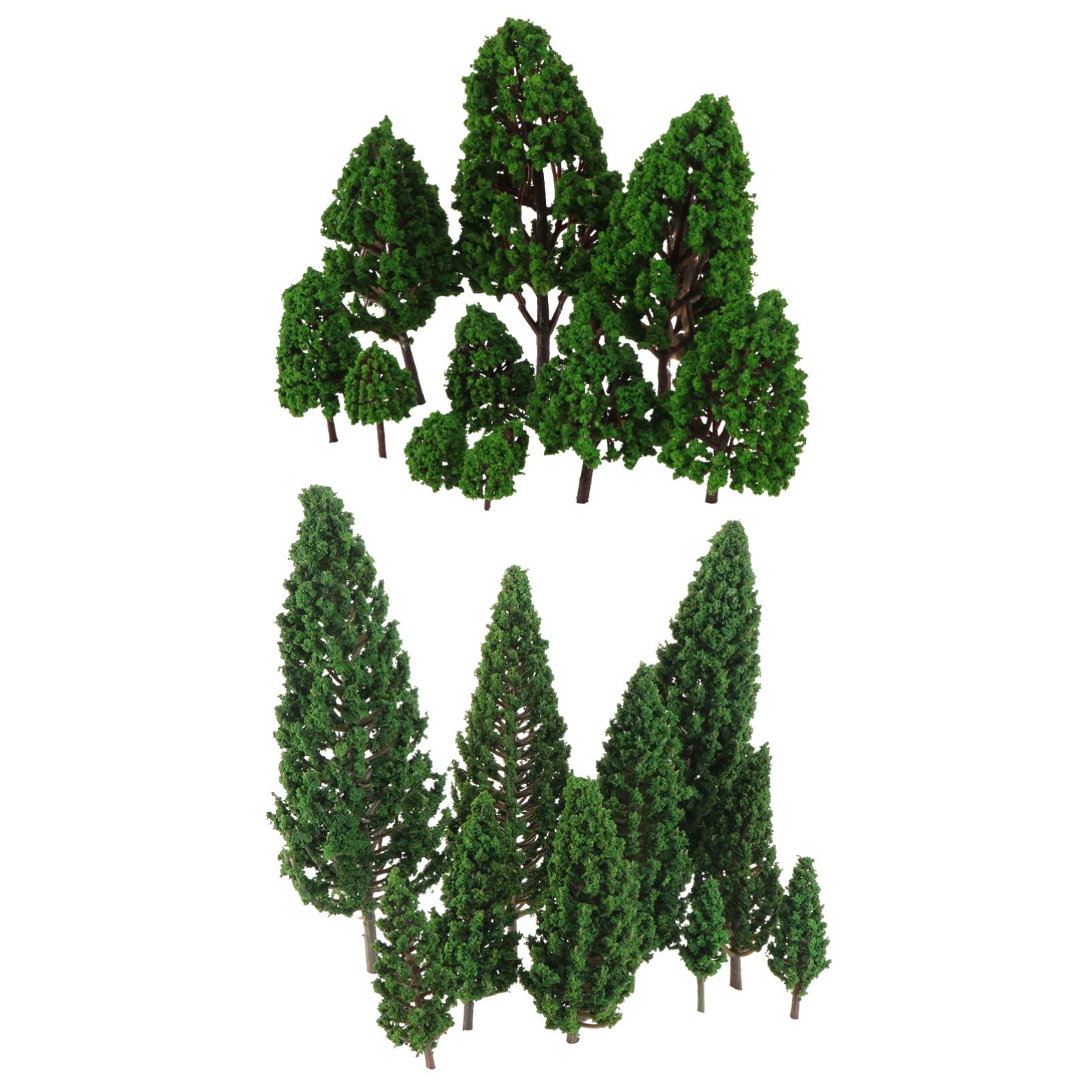 VORCOOL 22pcs Green Mini Tree Set Scenery Architectural Landscape Model ...