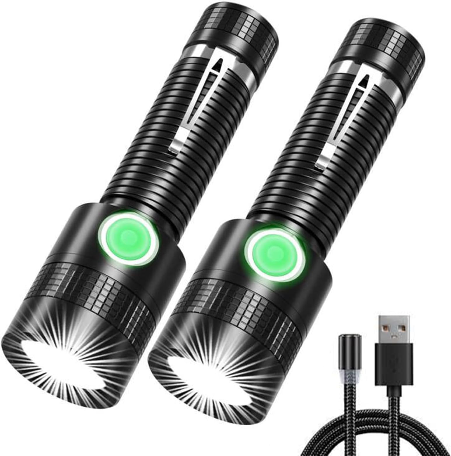 Banral Rechargeable Flashlights, 10000 High Lumens Super Bright LED ...