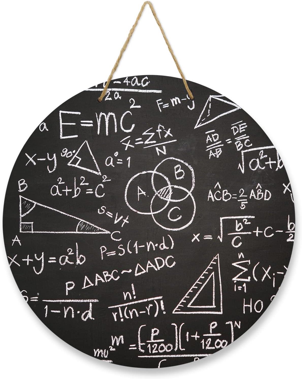 Amazon.com: Welcome Sign for Front Door Math and Geometry Wreath Wall ...