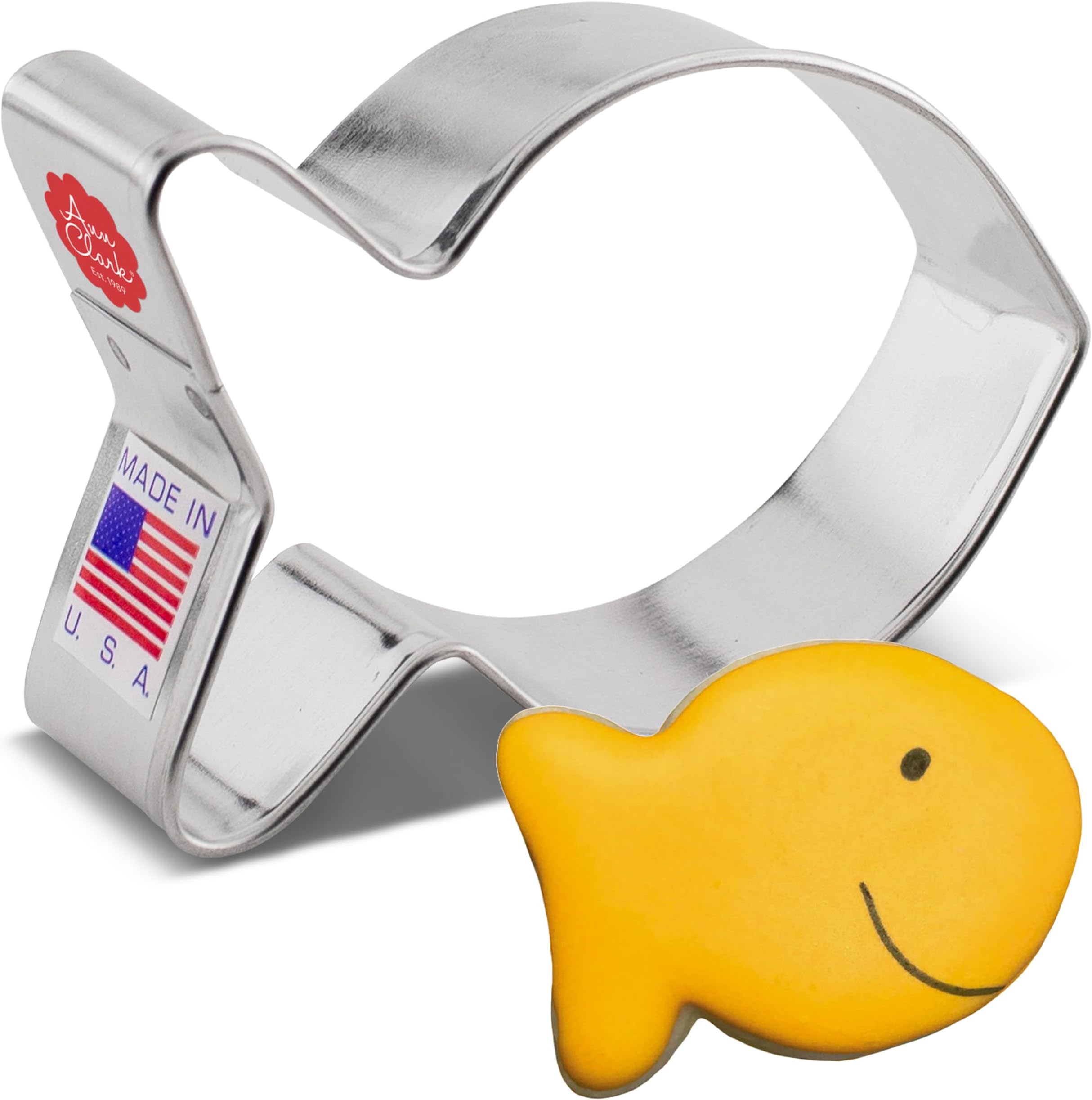 Amazon.com: Goldfish/Simple Fish Cookie Cutter, 3" Made in USA by Ann ...