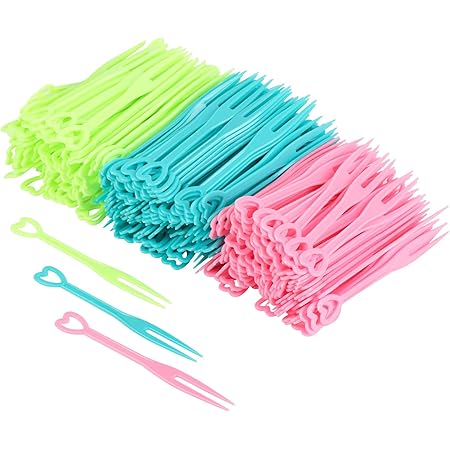 Amazon.com: 1Pack(300pcs) Disposable Plastic Fruit Forks, Forks Bistro ...