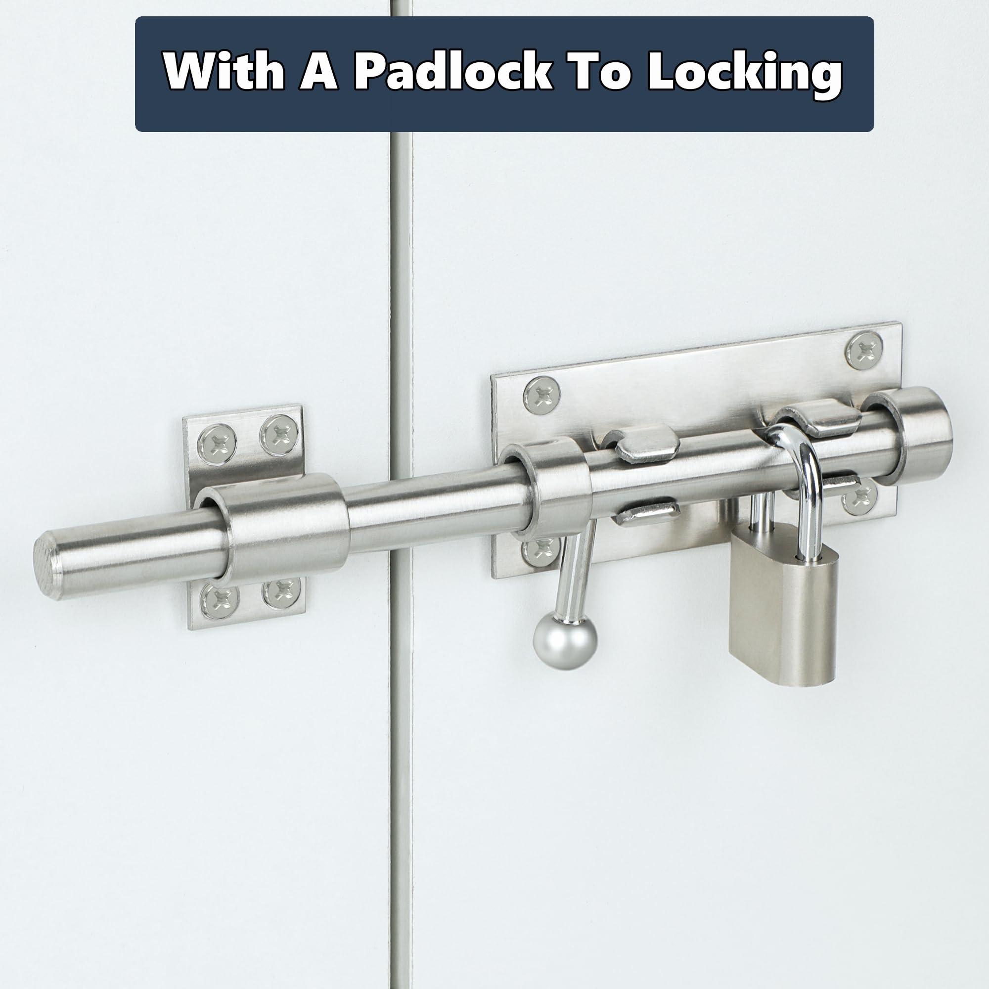 Snapklik.com : Alise 6 Inch Gate Latch Slide Bolt Set