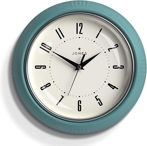 Jones Clocks® Ketchup wall clock | Round retro diner clock | 25cm ...
