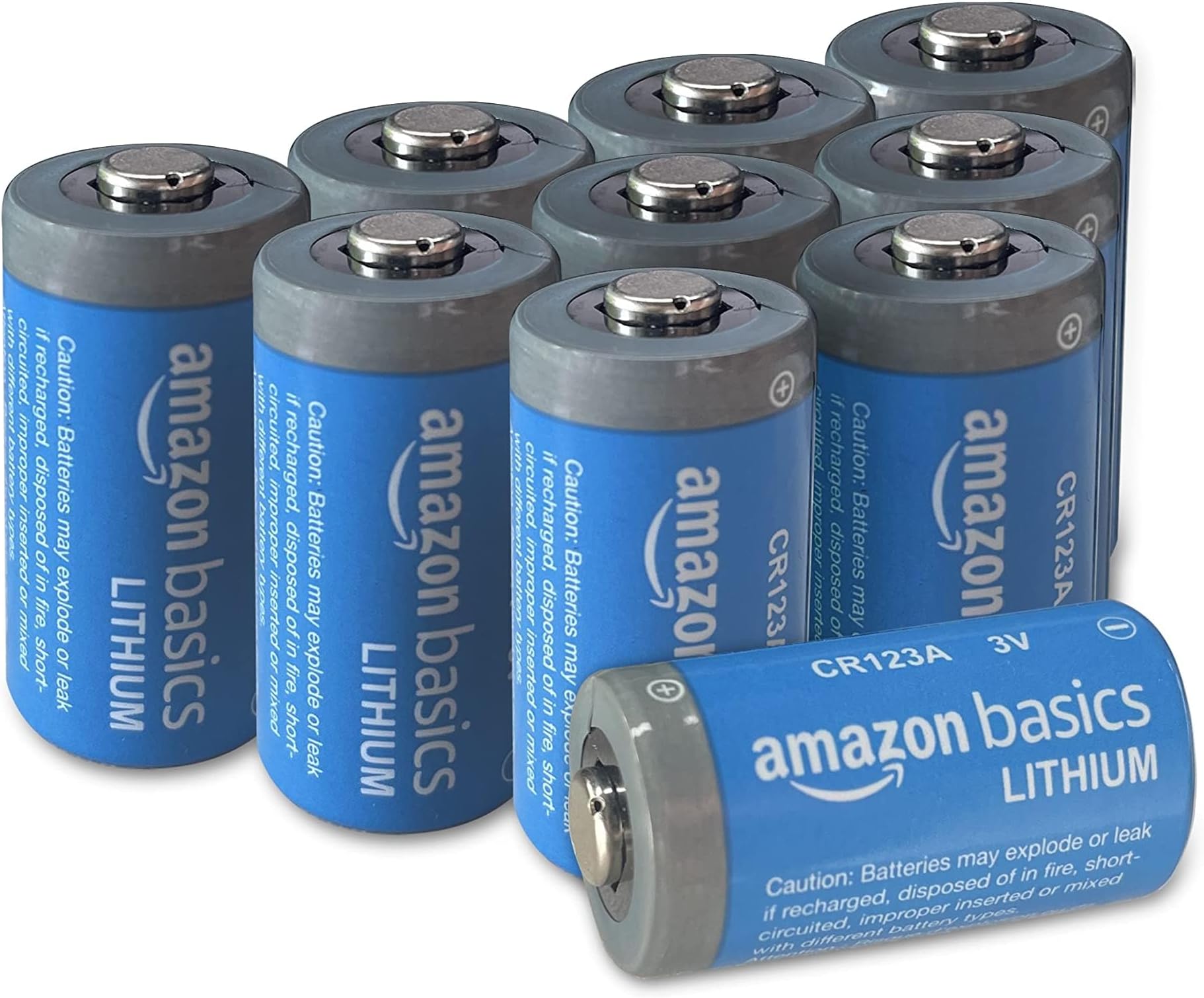 Amazon Basics Lot de 10 piles au lithium CR123A 3 V, durée de ...