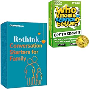 Amazon.com: QUOKKA Set of Toys and Games for Kids Conversation Cards Science Learning : Toys & Games