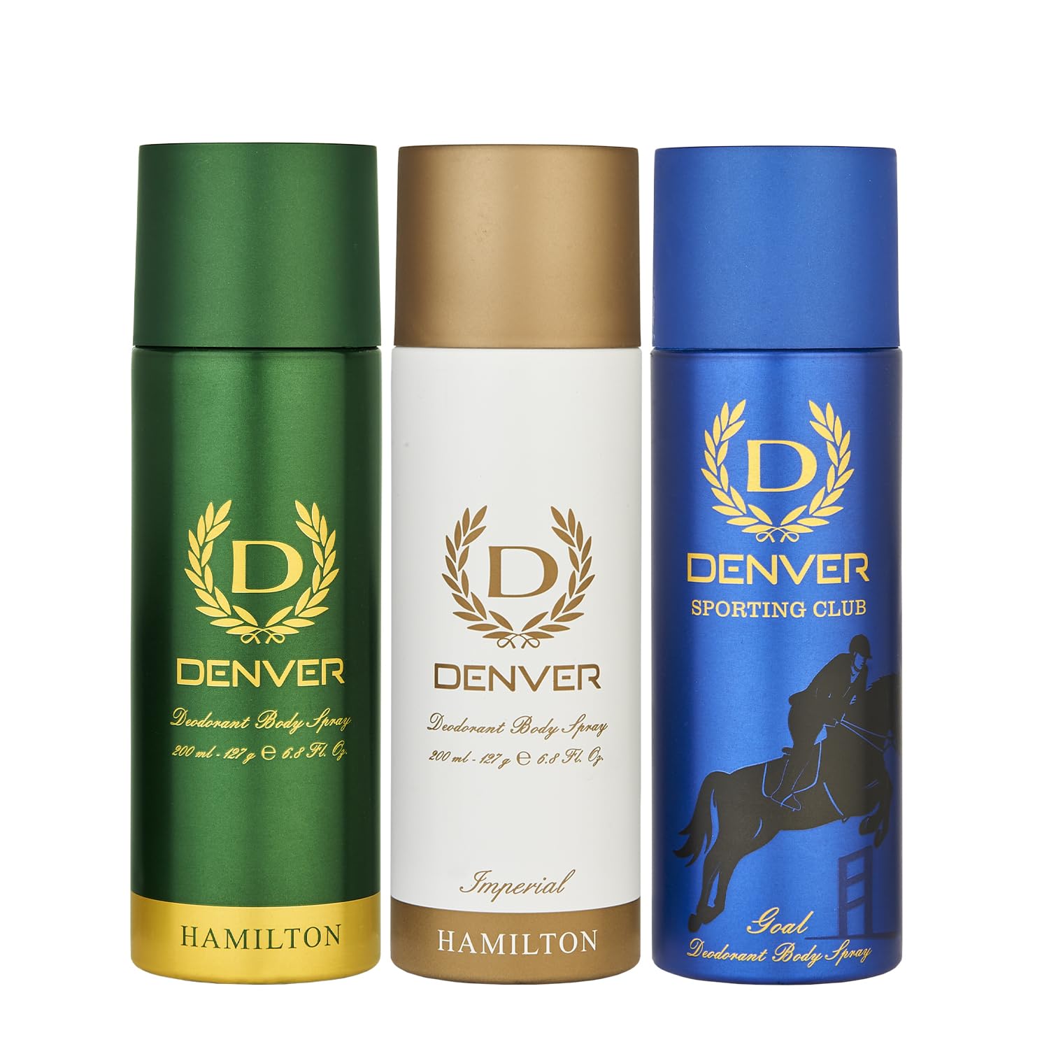 Buy DENVER Hamilton Deo, Imperial Deo & Goal Deo - 200ML (Combo Pack of ...