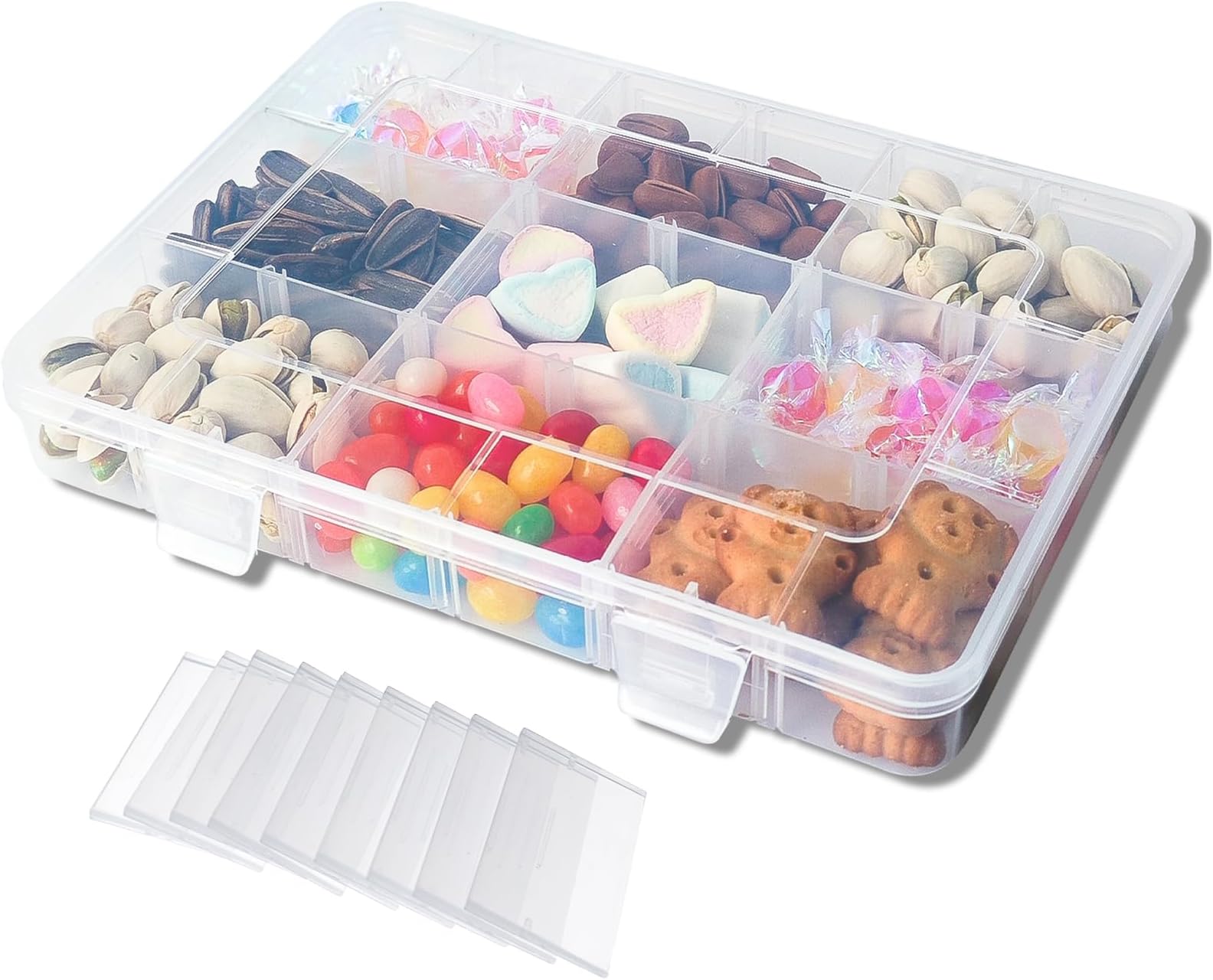 LAifu Snack Box with Compartments Large - Snackle Box Container with 15 ...