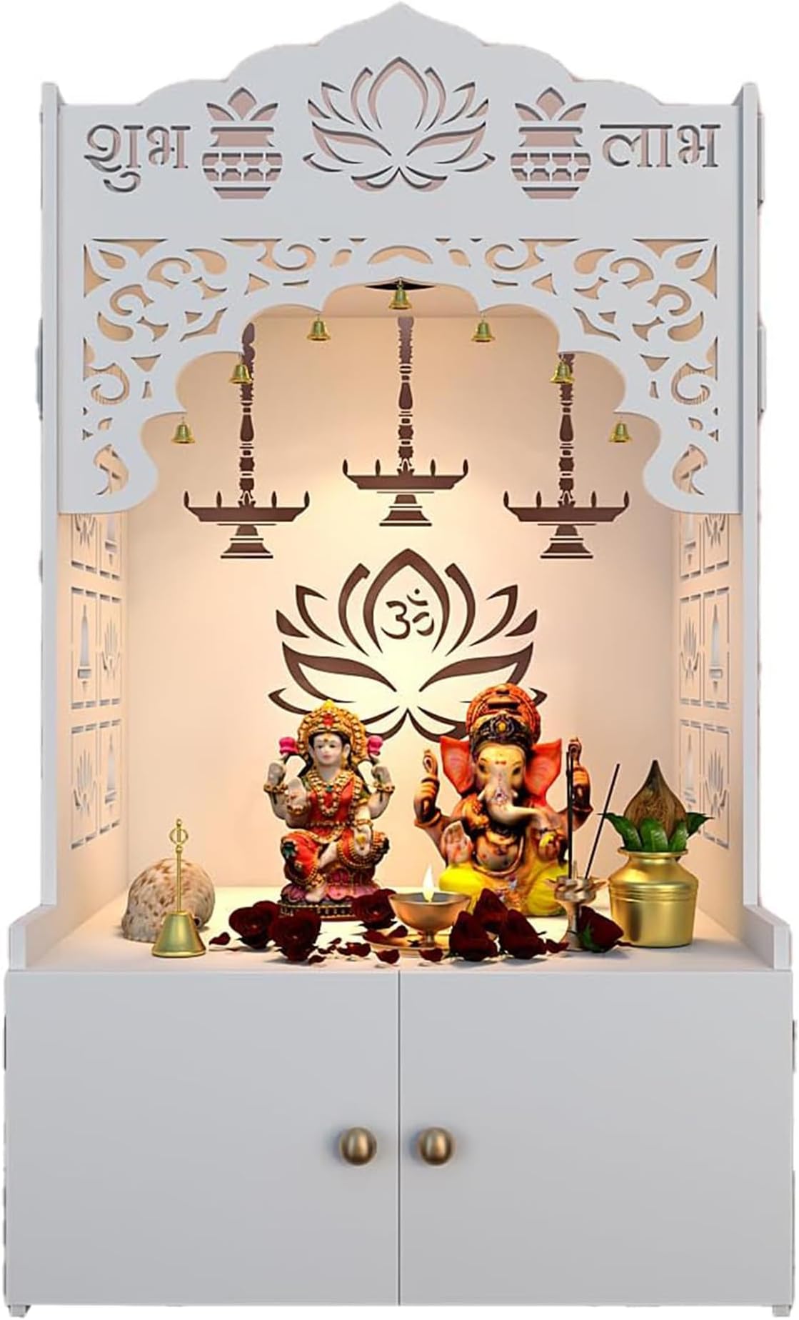 Home Temple Pooja Mandir: Acrylic Mandir for Home, Wall Hanging Mandir ...