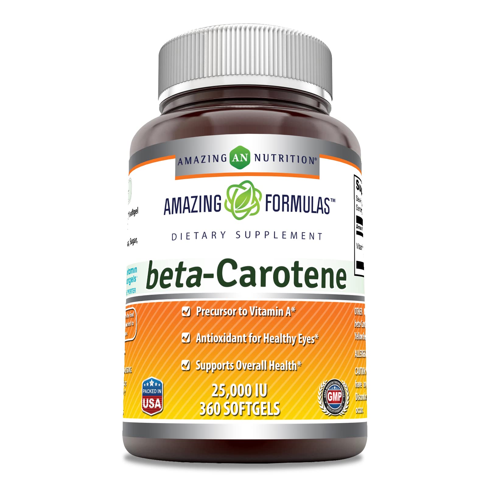 Amazon.com: Amazing Formulas Beta Carotene Supplement | 25000 IU | 360 ...