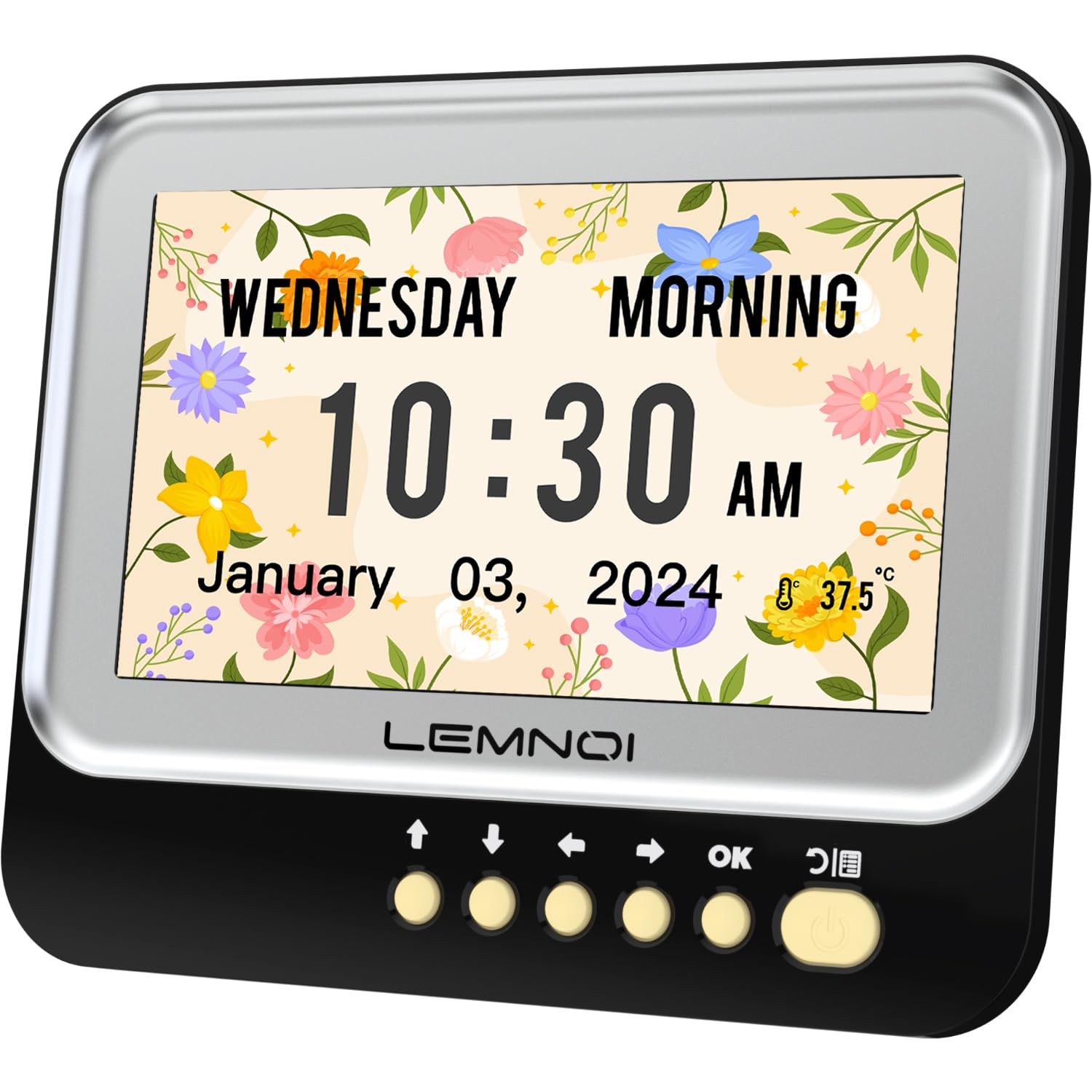 Amazon.com: Lemnoi 7 Inch Dementia Clock,Digital Calendar Day Clock ...