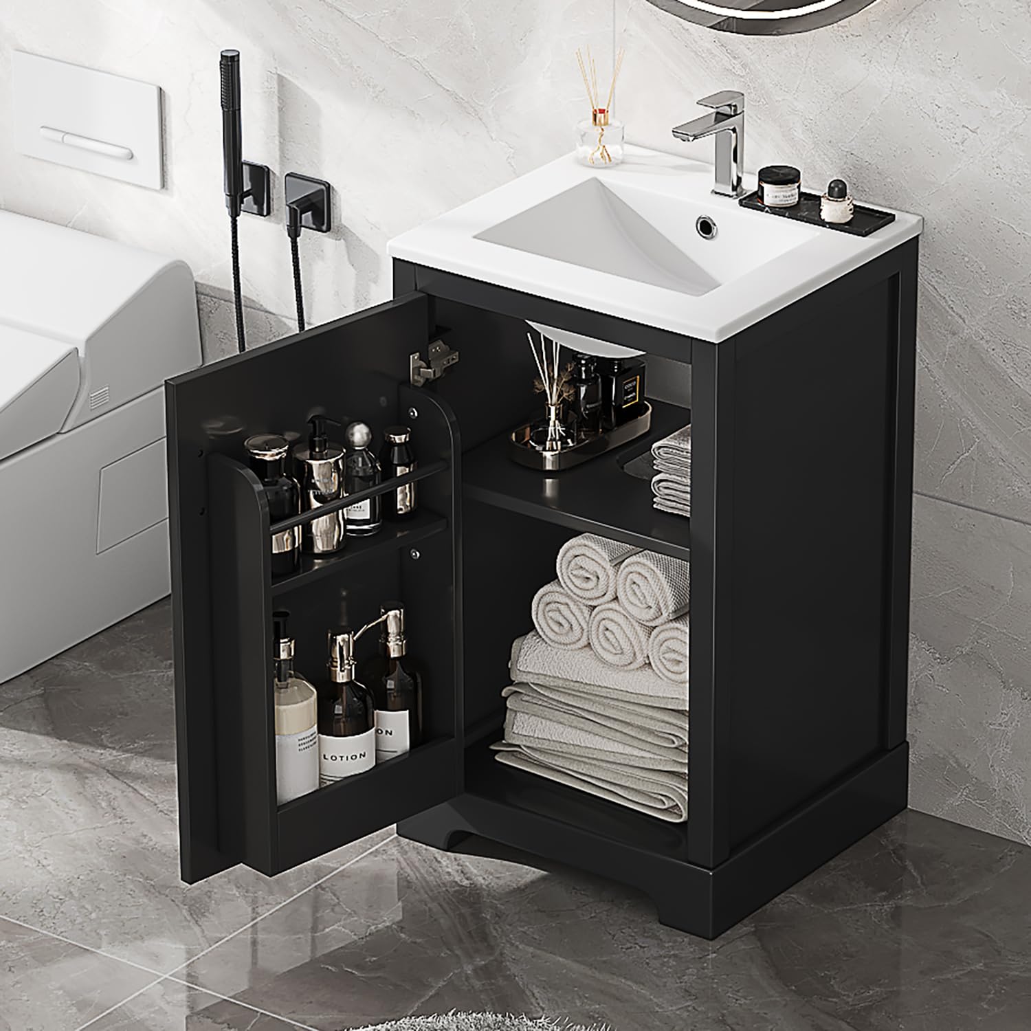 Amazon.com: LUMISOL 20" Bathroom Vanity with Sink Combo, Small Bathroom ...