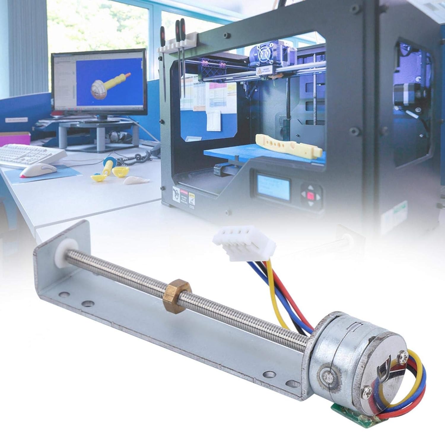 Stepper Motor Slide Table, 14.6 Ohm 8° Step Angle Stepper Motor Screw ...