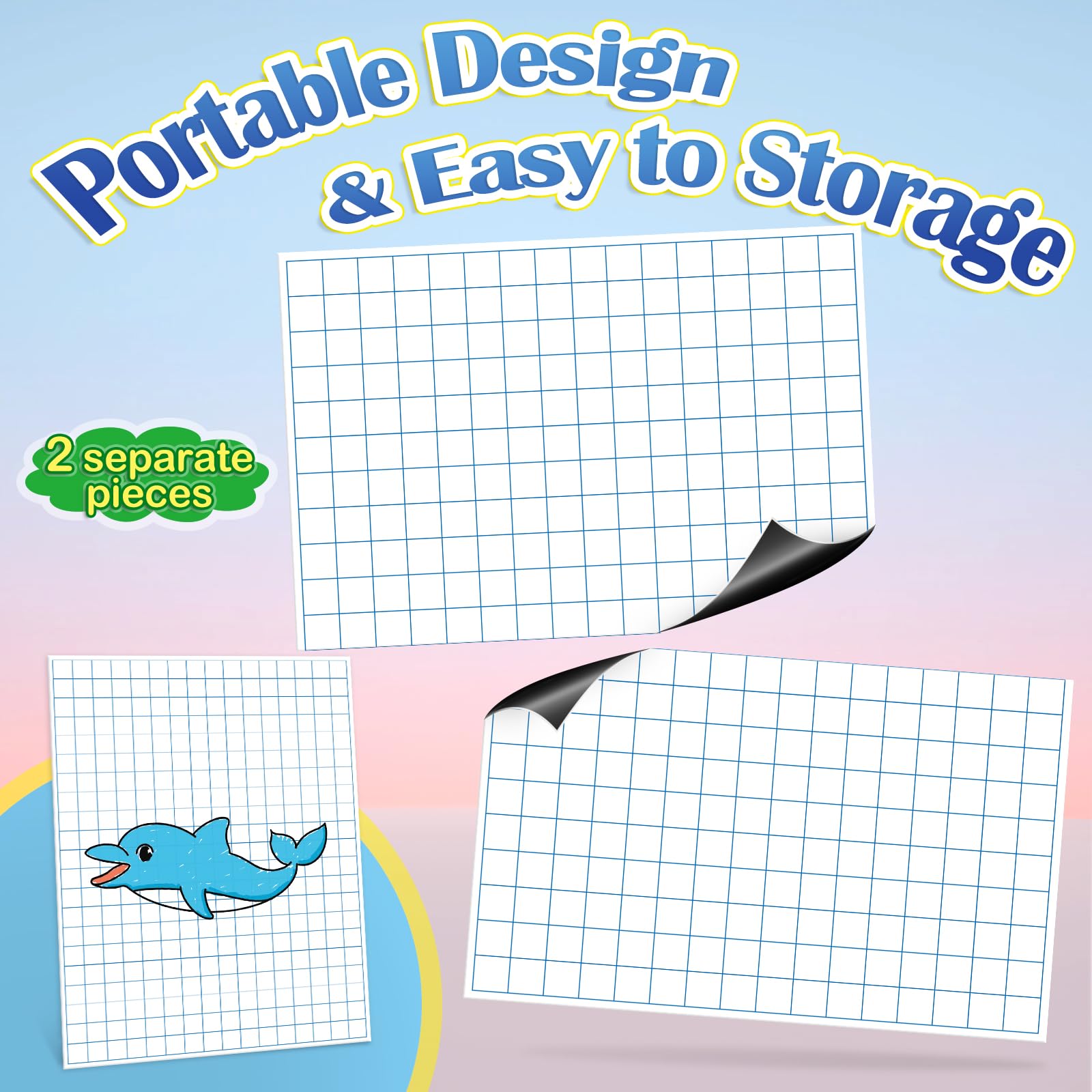 Snapklik.com : Giant Magnetic Graph Paper,Dry Erase Grid Graphing For ...