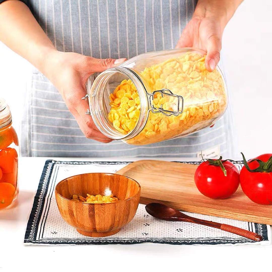 Buy KITCHEN SHINE Airtight Storage Jars with Lid | Food Spice Masala ...