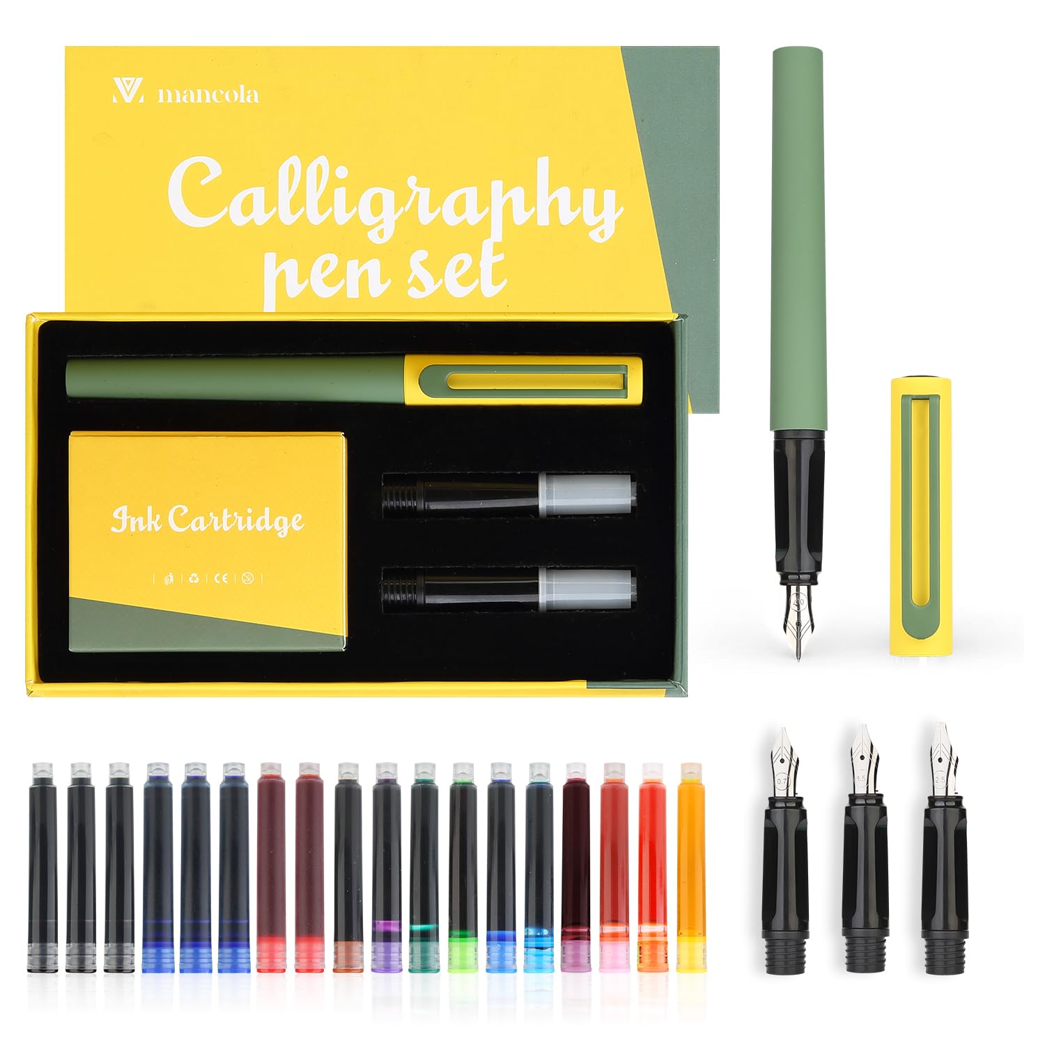 Amazon.com : mancola Calligraphy Pens Set, Color Contrast Design ...