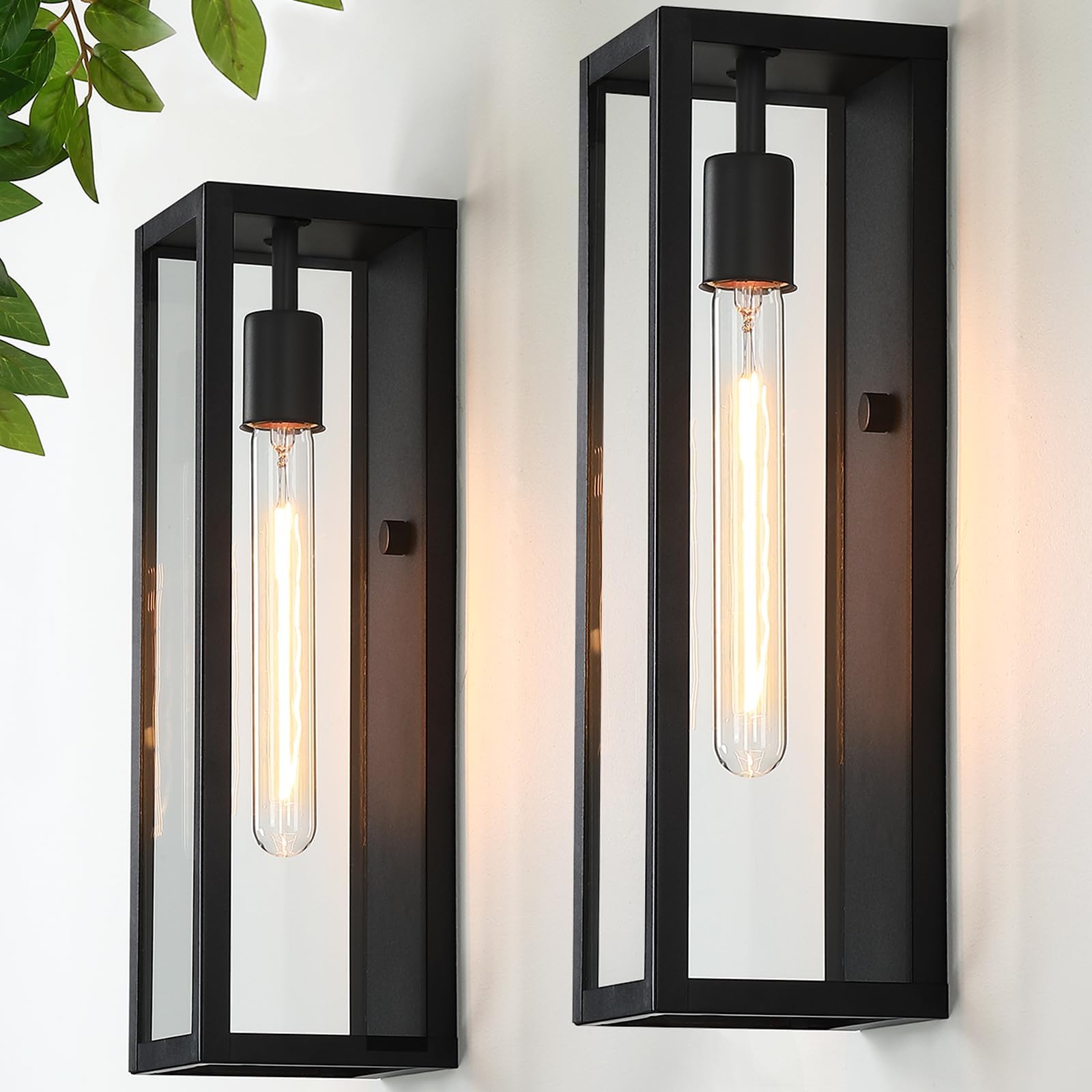 Possini Euro Design Berk Modern Outdoor Wall Light Fixtures Set of 2 ...