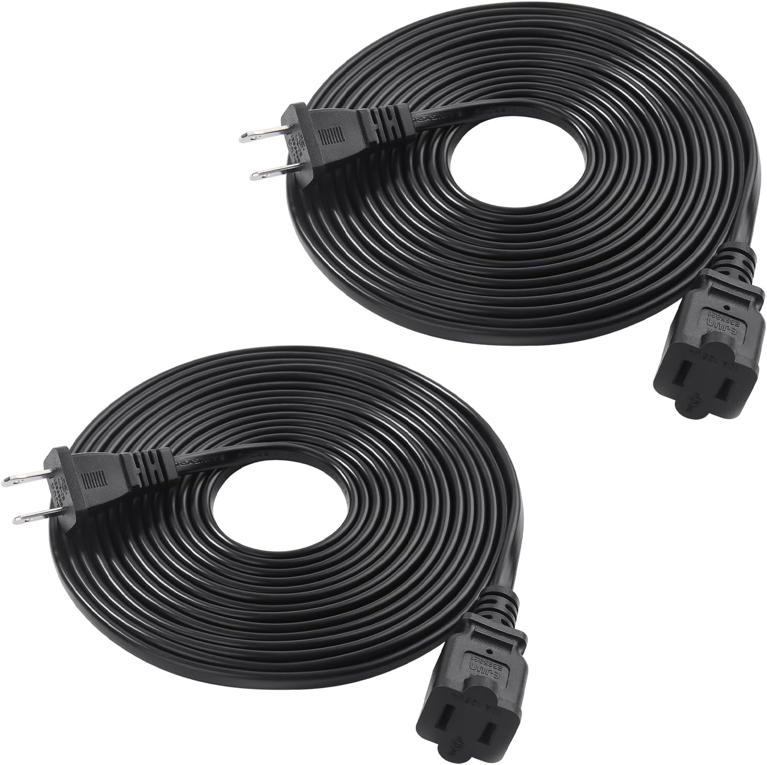 Amazon.com: US AC Power Extension Cable Cord 2-Prong Polarized Plug ...