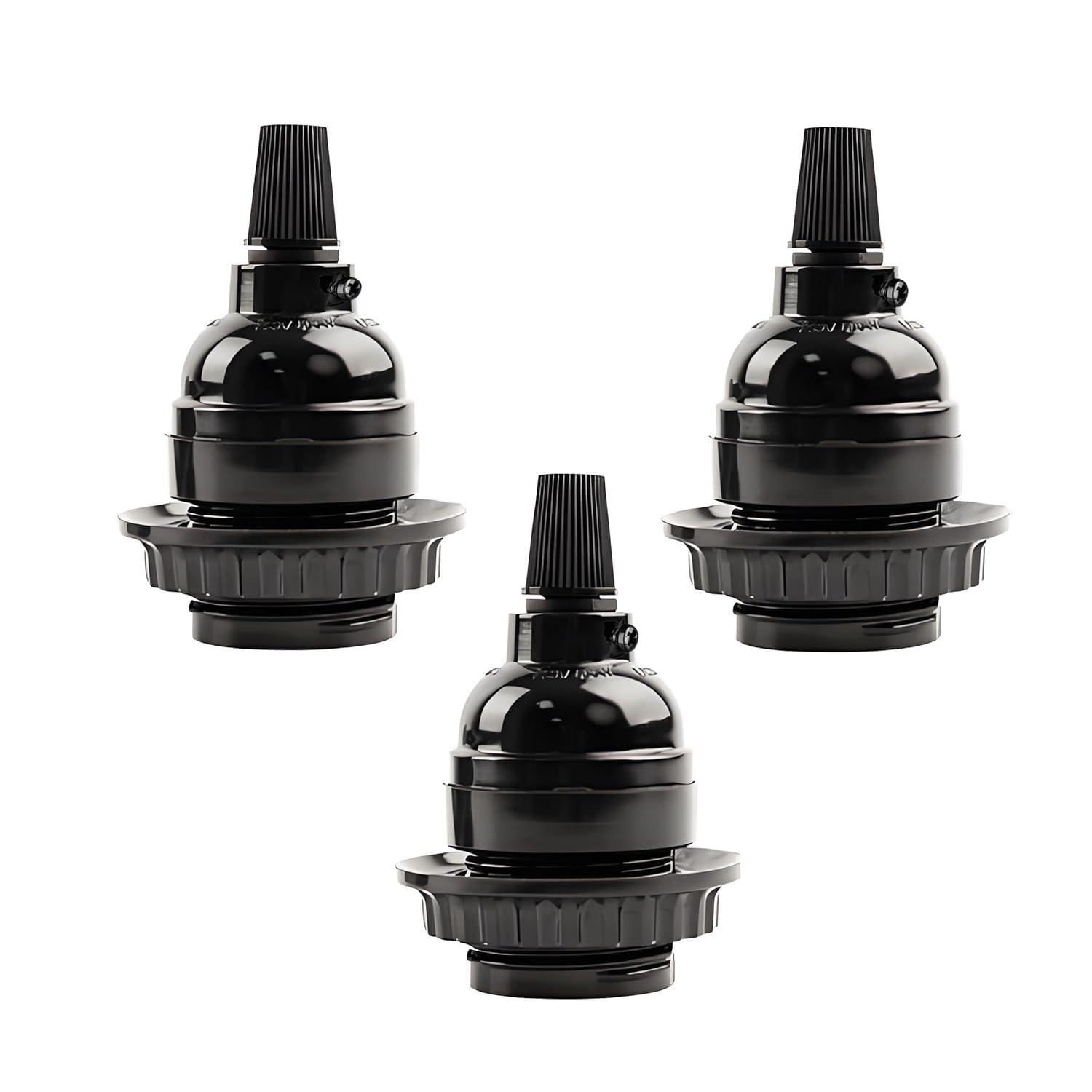 Keyless Medium Base Vintage Socket,Black Bakelite Socket E26/E27 ...