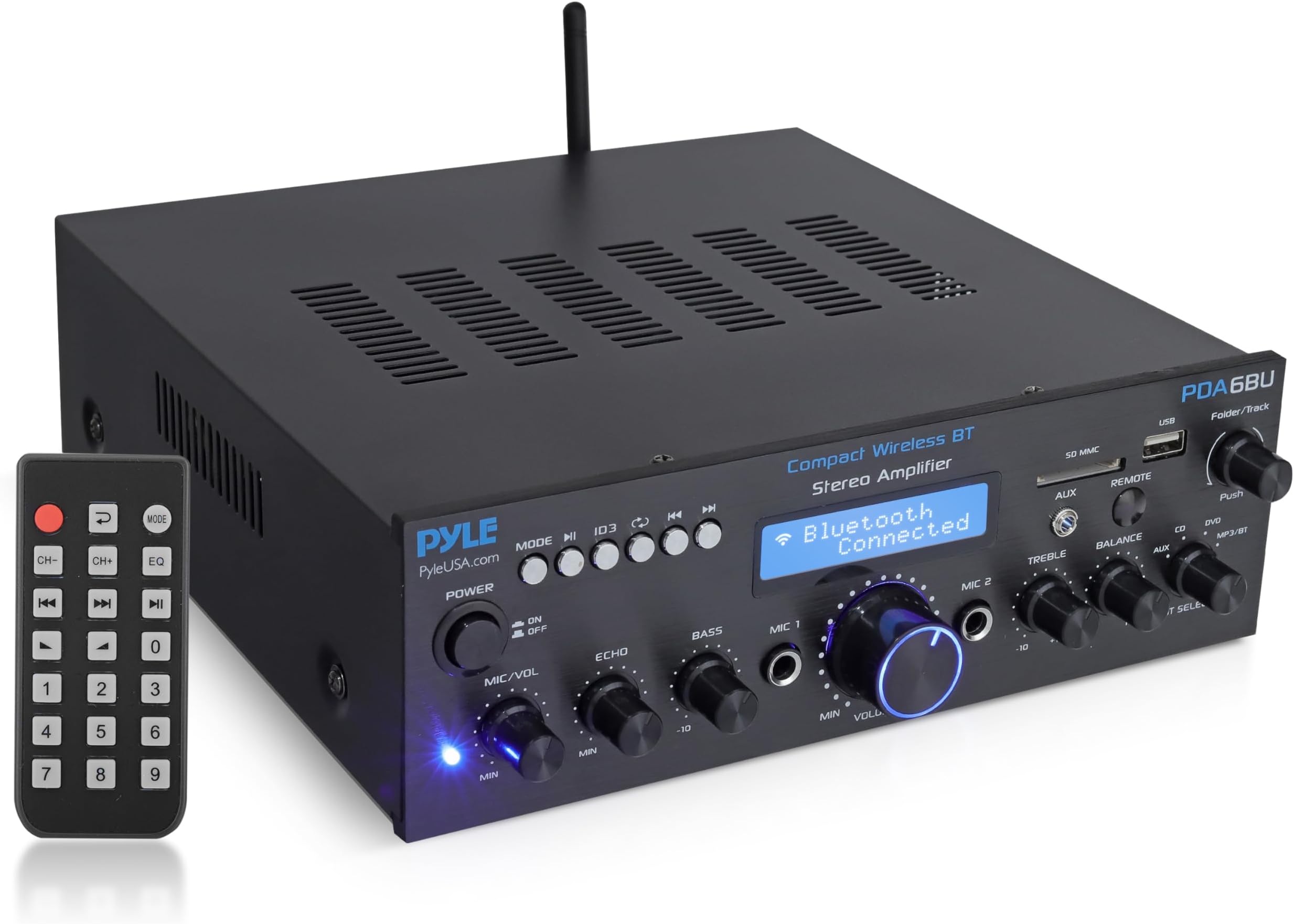 Wireless Bluetooth Power Amplifier System - 200W Dual Channel Sound ...