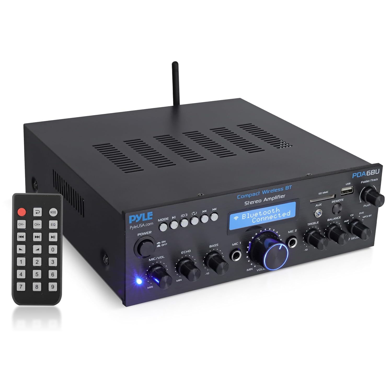 Wireless Bluetooth Power Amplifier System - 200W Dual Channel Sound ...