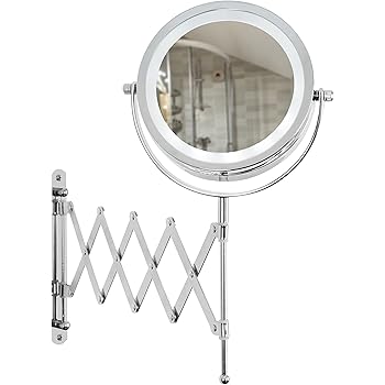 Adjustable and Extendable Round Chrome Battery Operated Magnifying ...